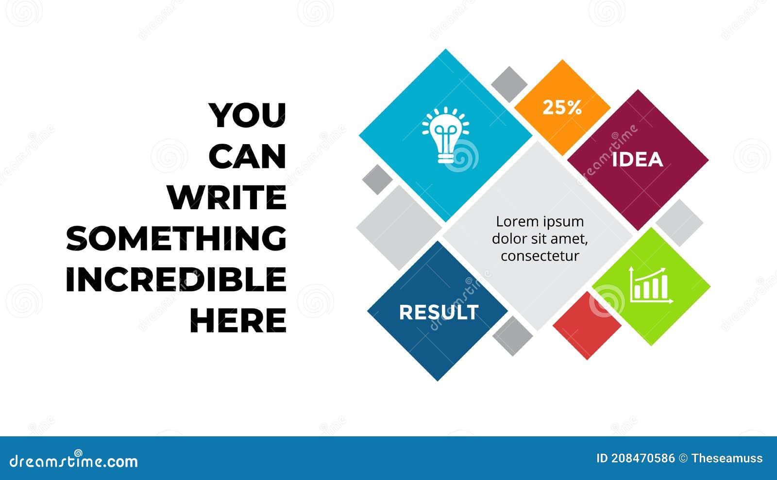Squares Vector Infographic. Presentation Slide Template. Data ...