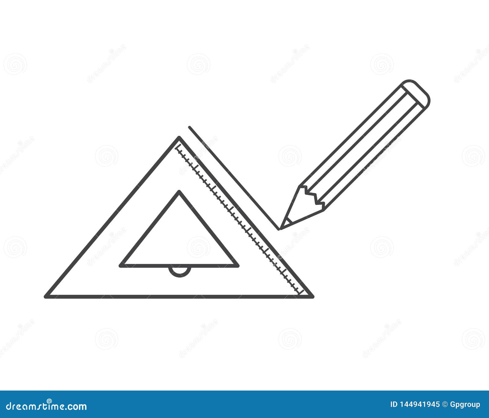 Squaring Rule Tool Isolated Icon Stock Vector - Illustration of object ...