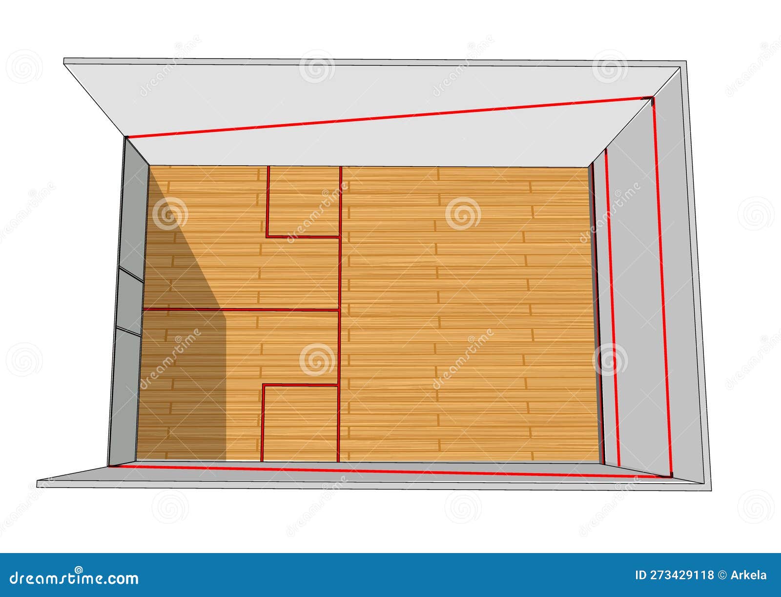 Squash Court stock vector. Illustration of game, empty - 273429118