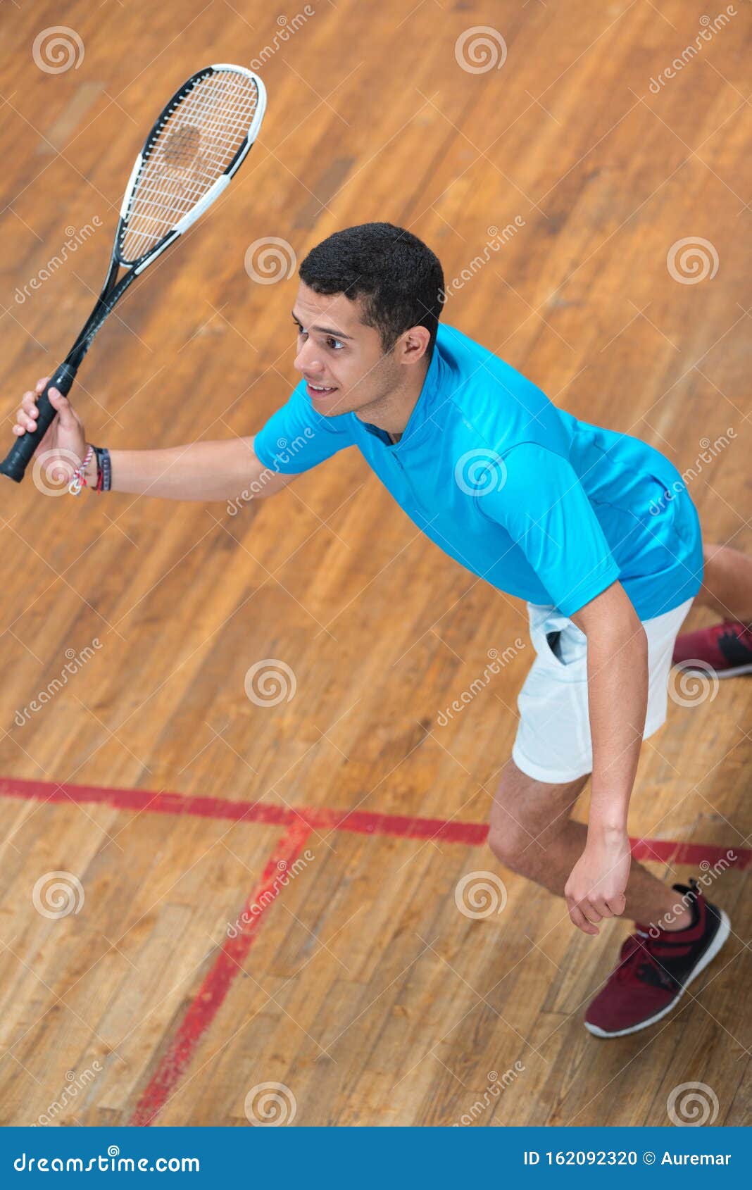 Squash Game Training Male Player with Racket Stock Photo - Image of ...