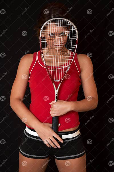 Squash girl stock image. Image of racket, game, isolated - 1047619