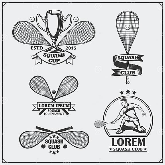 Squash Labels, Emblems, Badges and Design Elements. Stock Vector ...