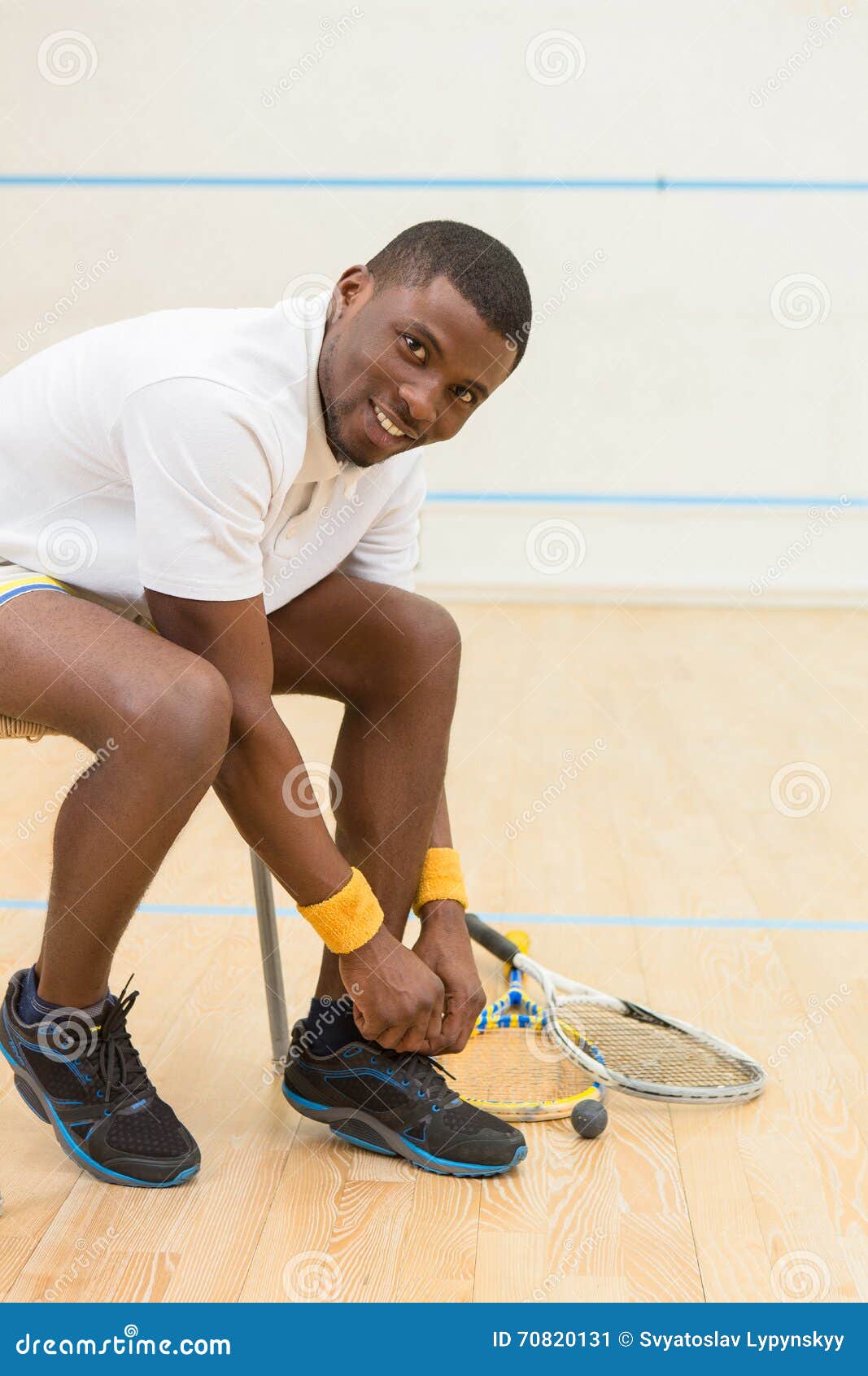 Squash player man stock image. Image of accessory, effort - 70820131