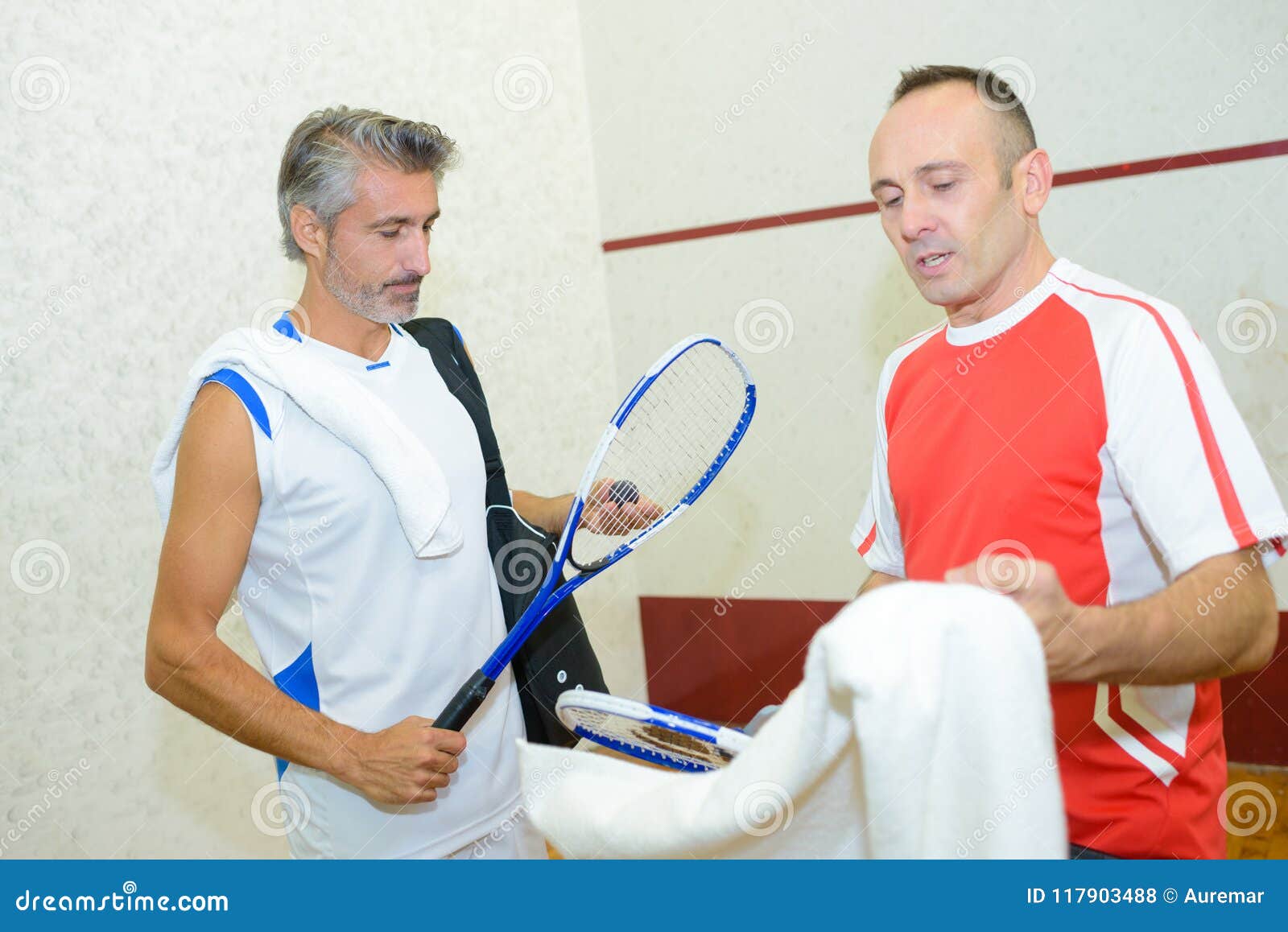 Squash Players on Squash Court Stock Photo - Image of wall, fitness ...