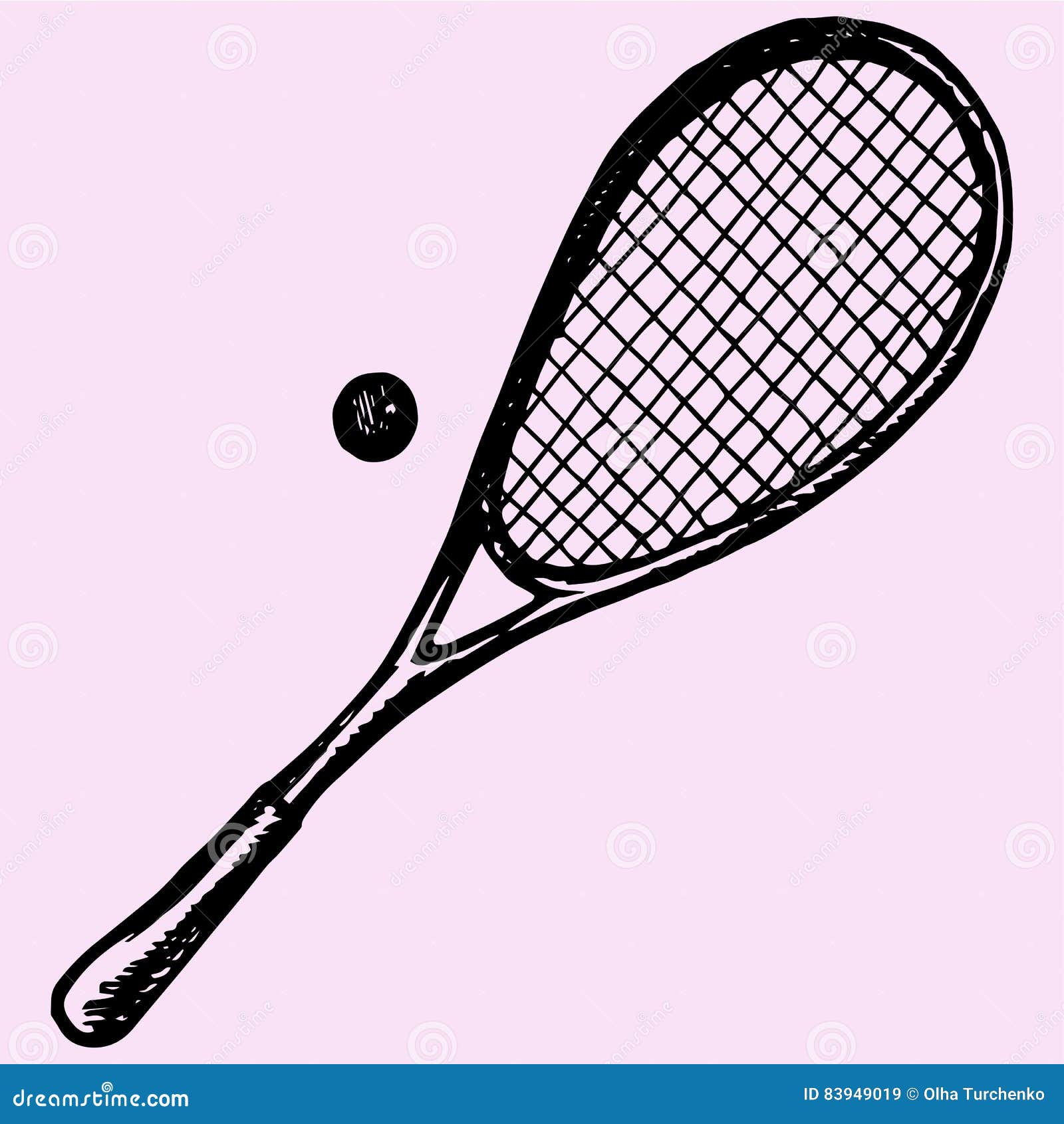 Squash racket stock vector. Illustration of design, game - 83949019