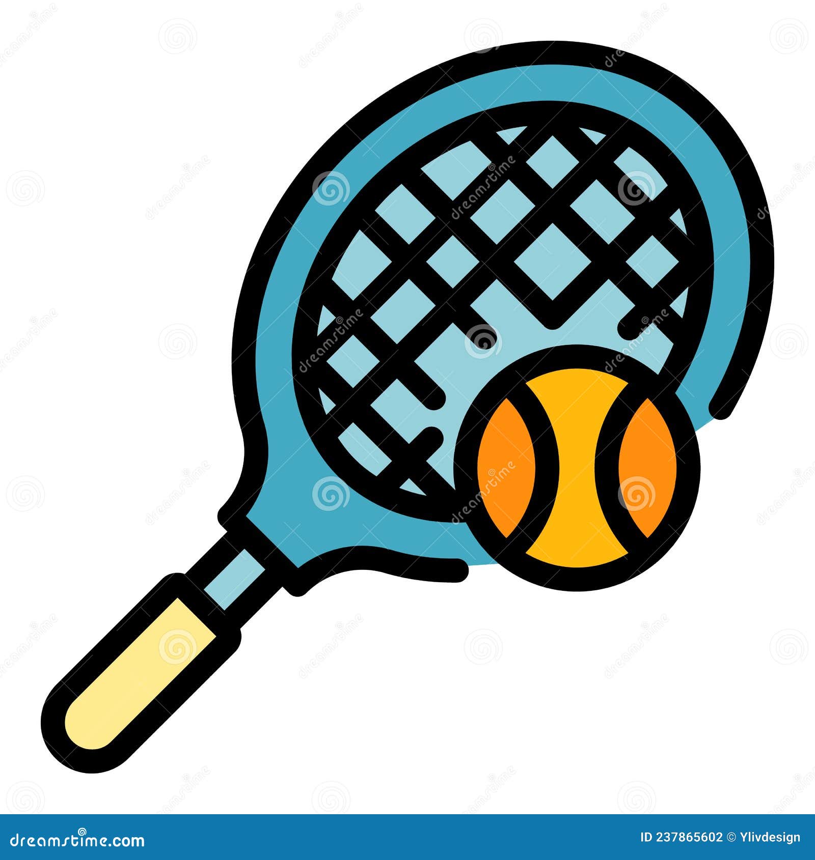 Squash Racket Icon Color Outline Vector Stock Vector - Illustration of ...