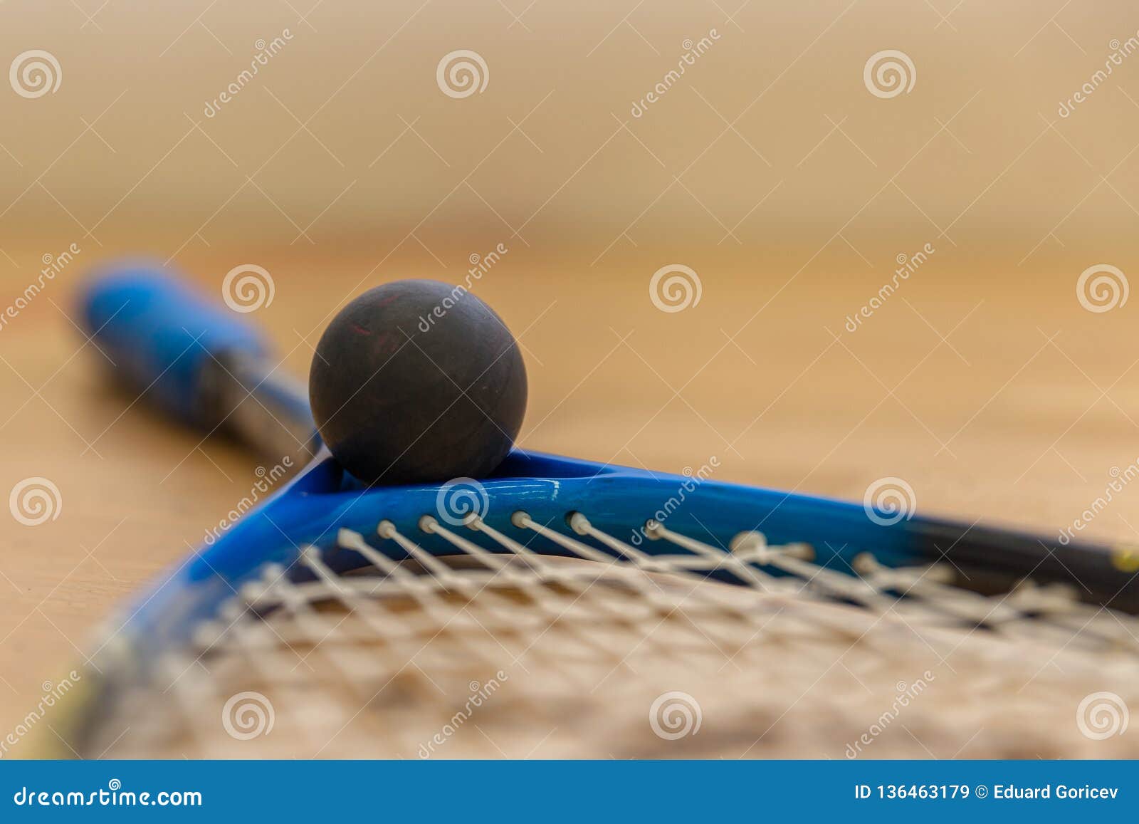 Squash Rackets and Balls on Court Stock Image - Image of game, player ...
