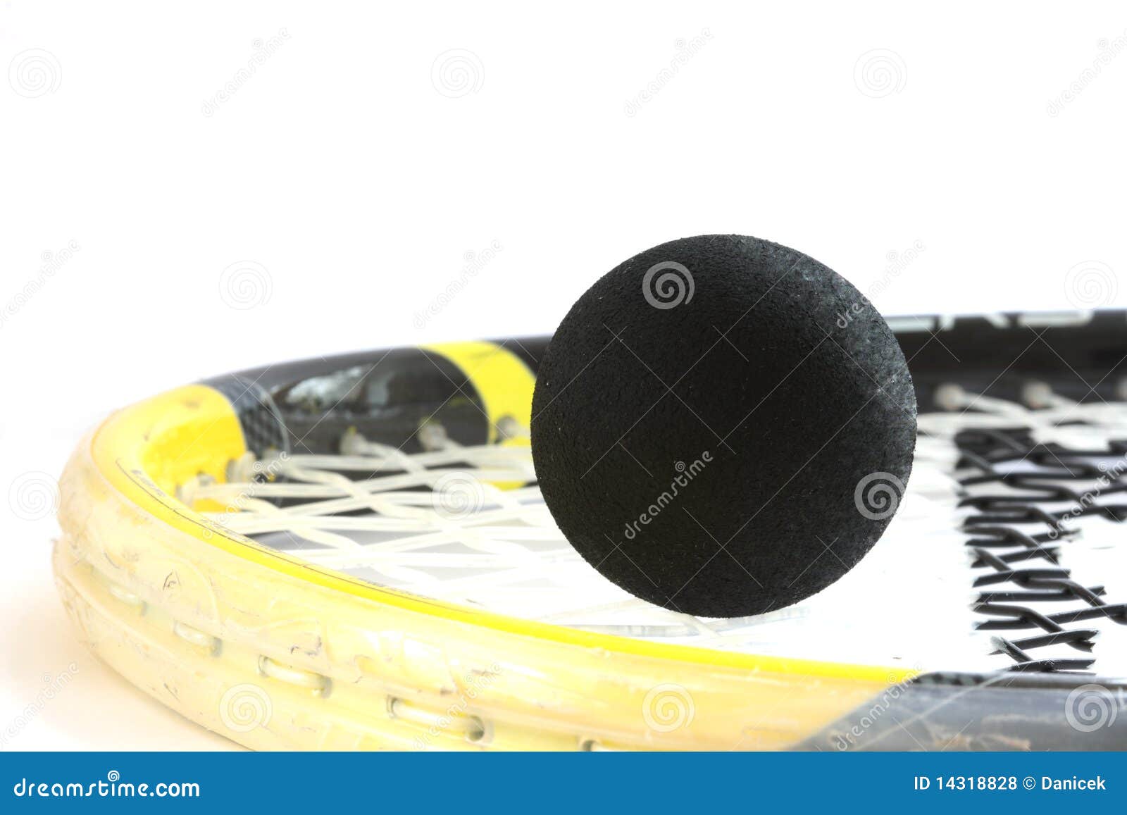 Squash Rocket with Ball Detail Stock Photo - Image of rubber, yellow ...