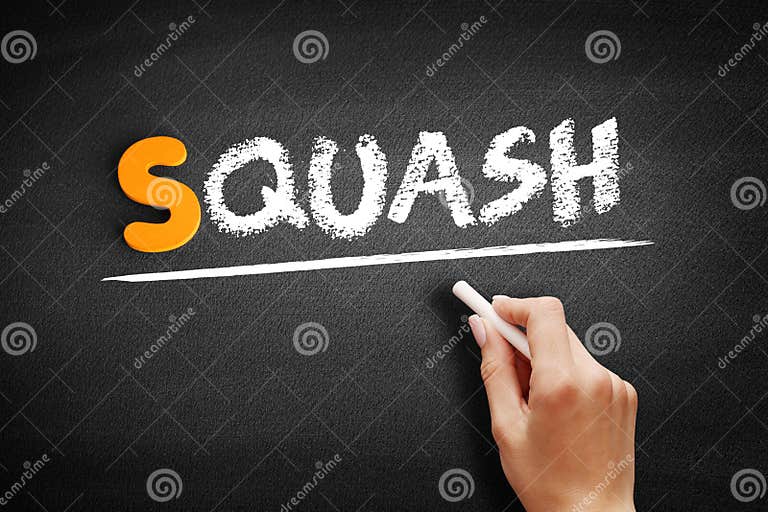 Squash text on blackboard stock image. Image of player - 197799327