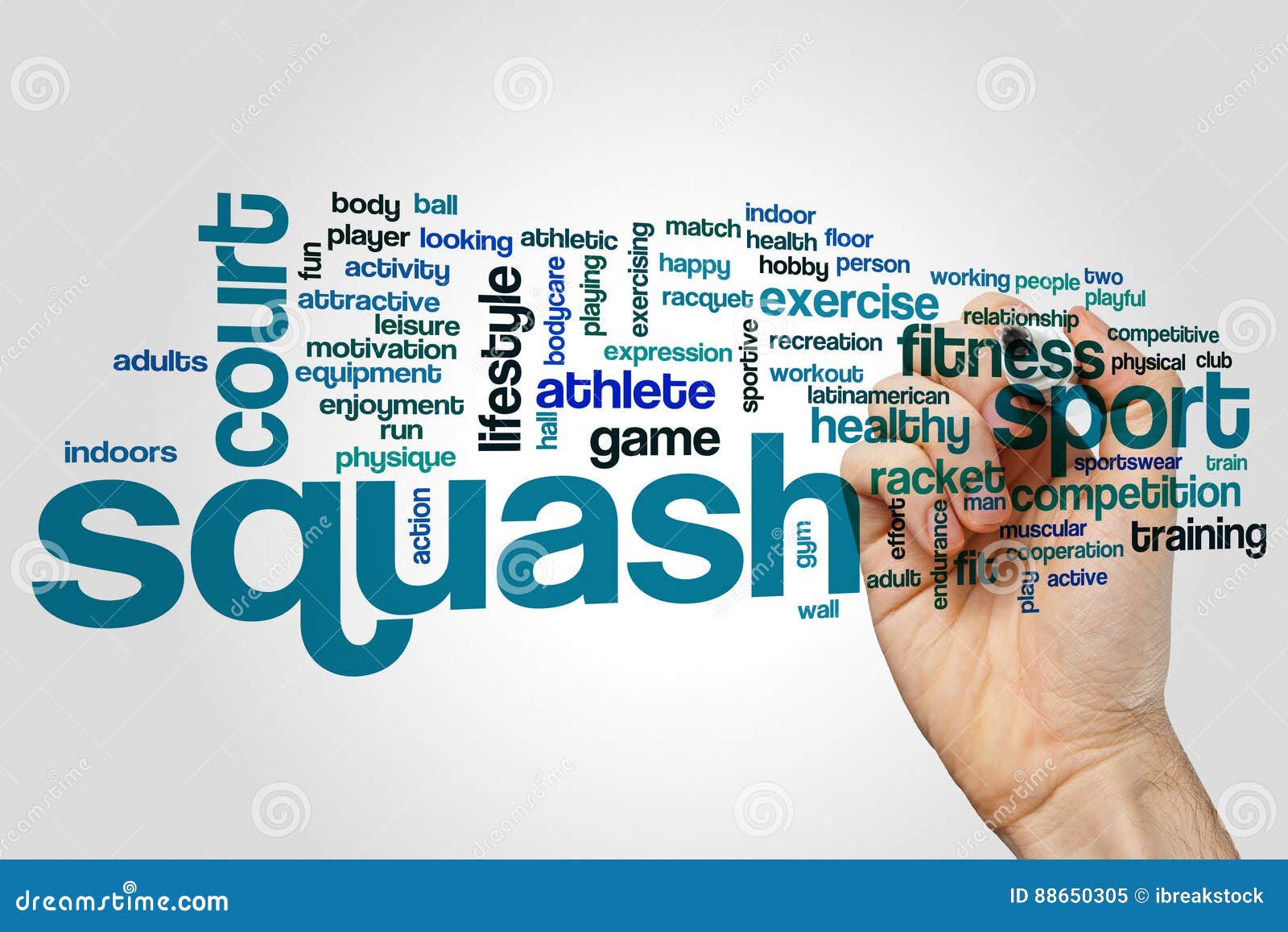 Squash word cloud stock image. Image of health, leisure - 88650305