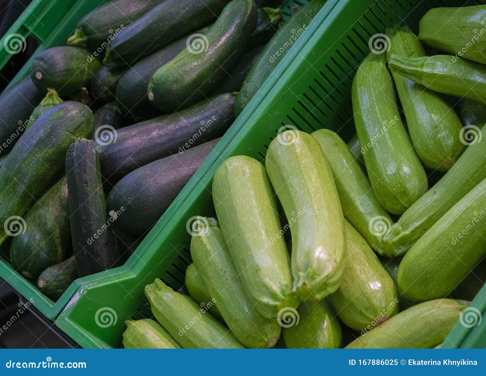 The Squash and Zucchini in the Boxes Stock Image - Image of delicious ...