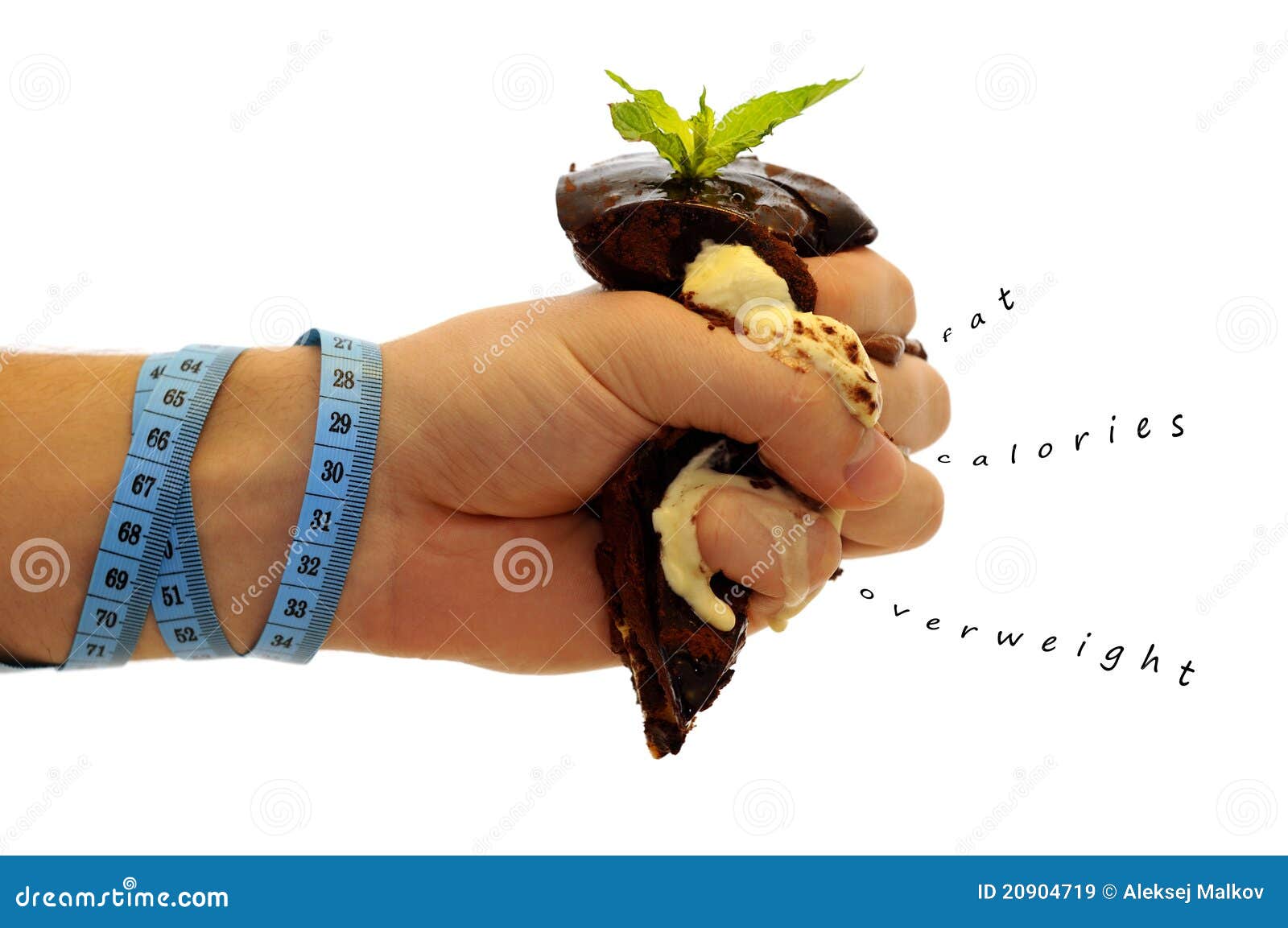 Squashed Cake. Diet Concept. Royalty Free Stock Images - Image: 20904719