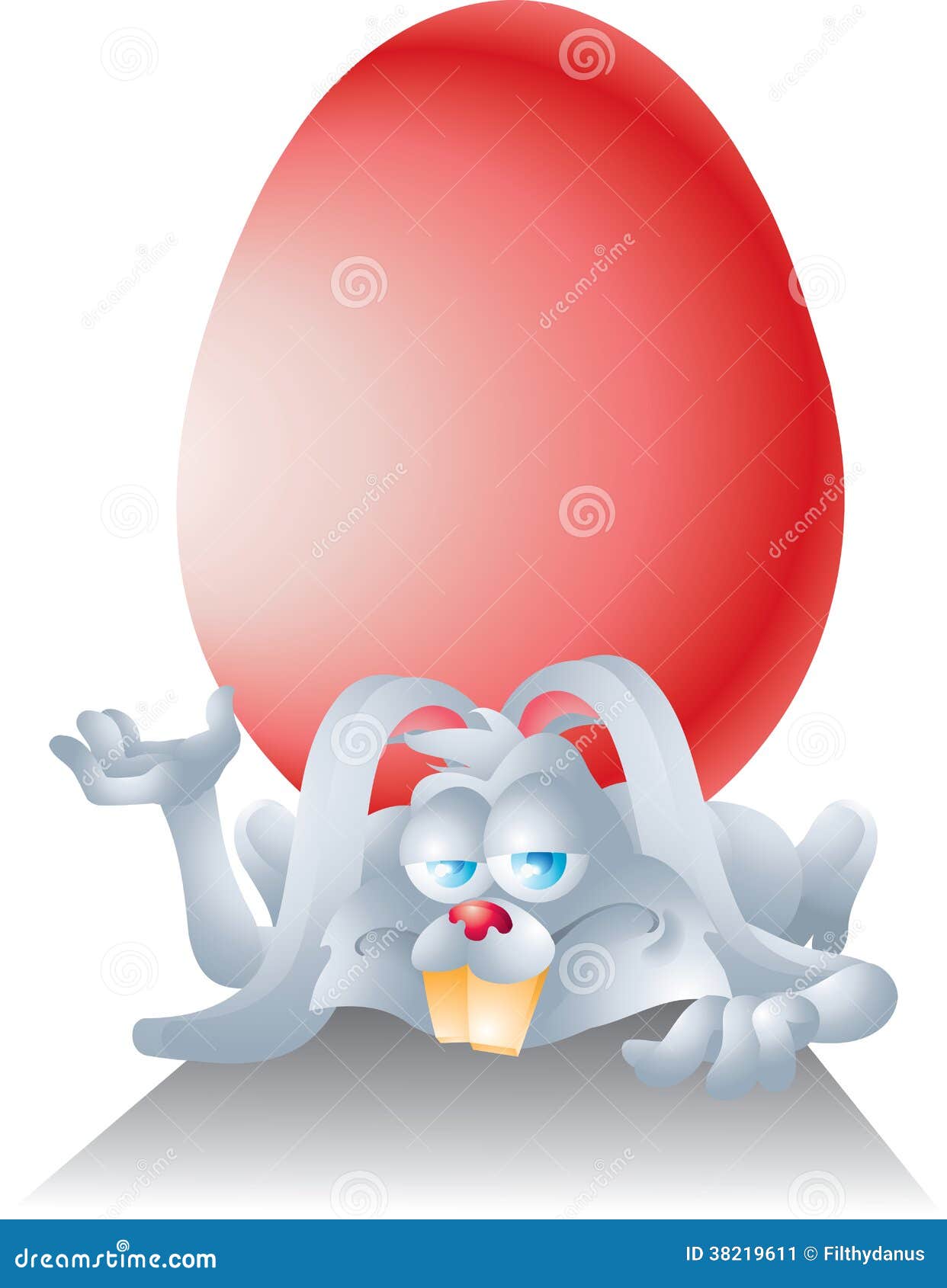 Squashed Rabbit by Egg Isolated Stock Vector - Illustration of vector ...
