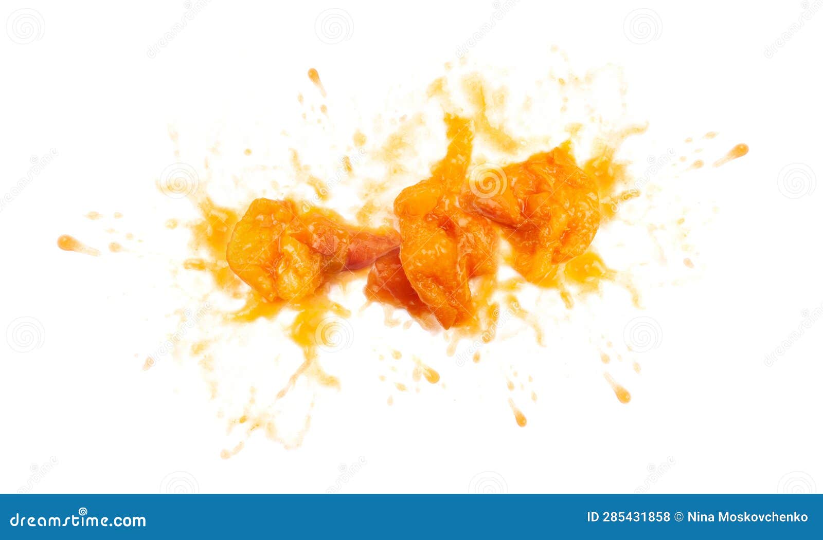 Squashed ripe apricot stock photo. Image of smash, splat - 285431858