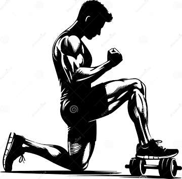 "Squat Exercise Silhouette" Force on Body Stock Illustration ...