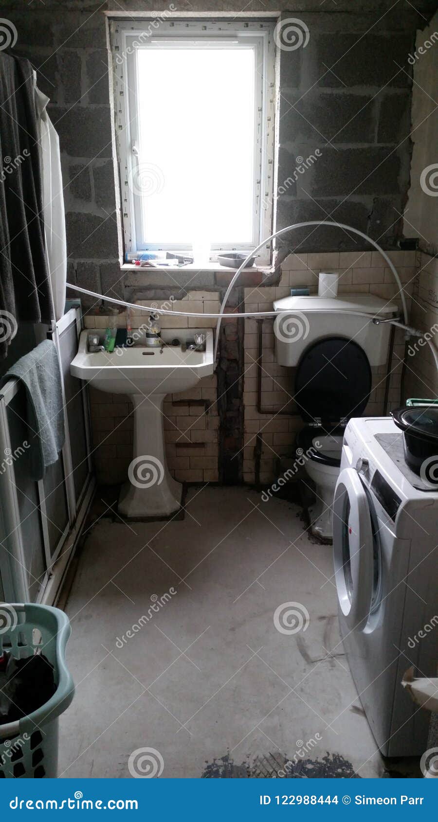 Bathroom stock photo. Image of basic, squat, sink, poor - 122988444