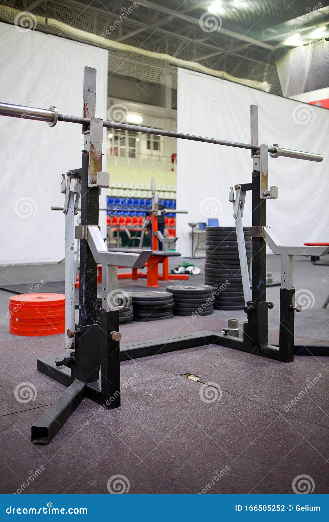 Squat rack stock photo. Image of training, athletic - 166505252