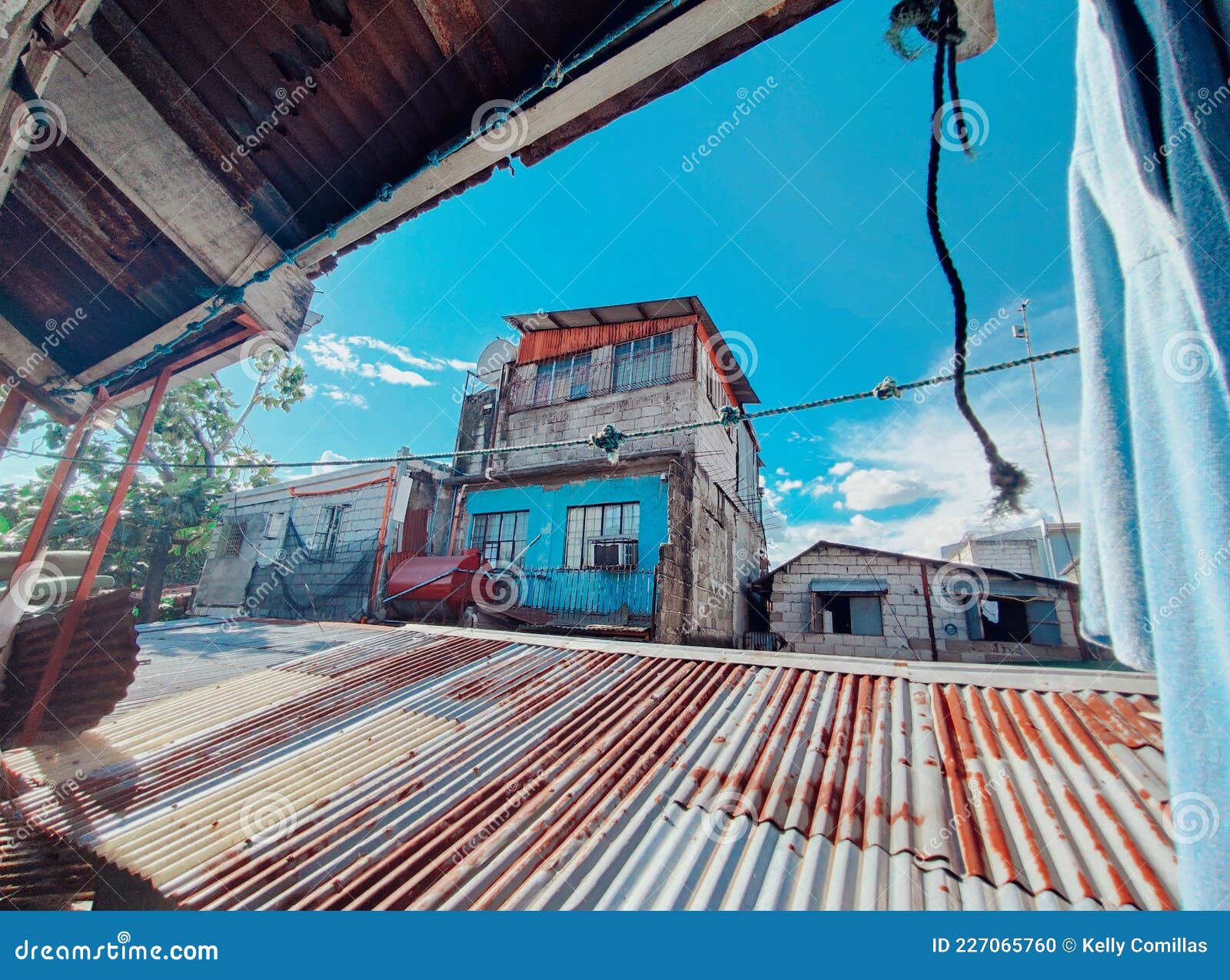 Squatter Area in Manila stock photo. Image of downtown - 227065760