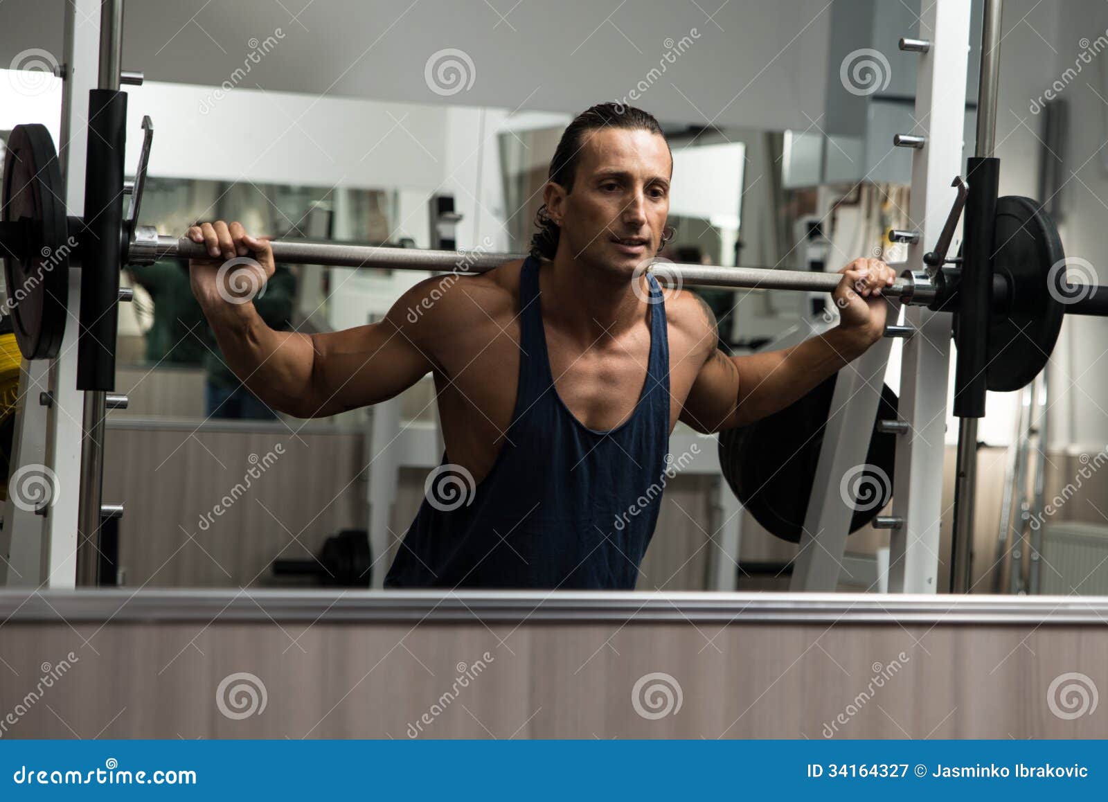 The Squatter stock image. Image of ethnicity, sport, barbell - 34164327