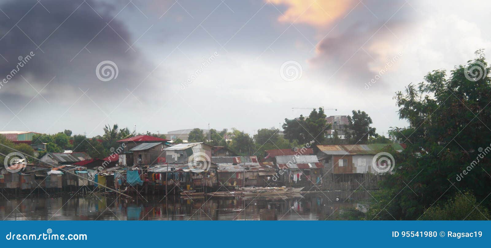Squatter in Manila stock photo. Image of waste, slum - 95541980