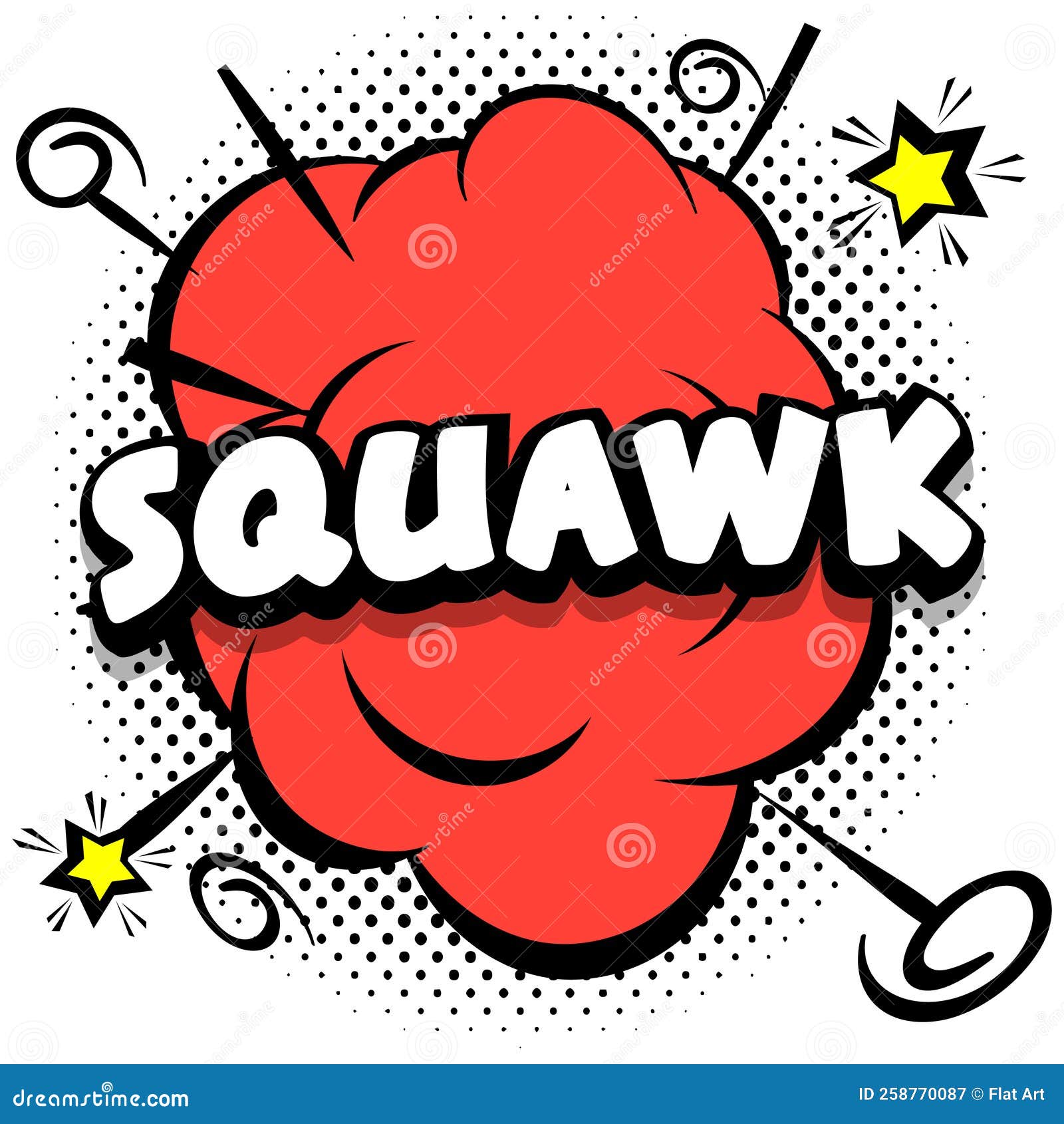 Squawk Comic Bright Template with Speech Bubbles on Colorful Frames ...