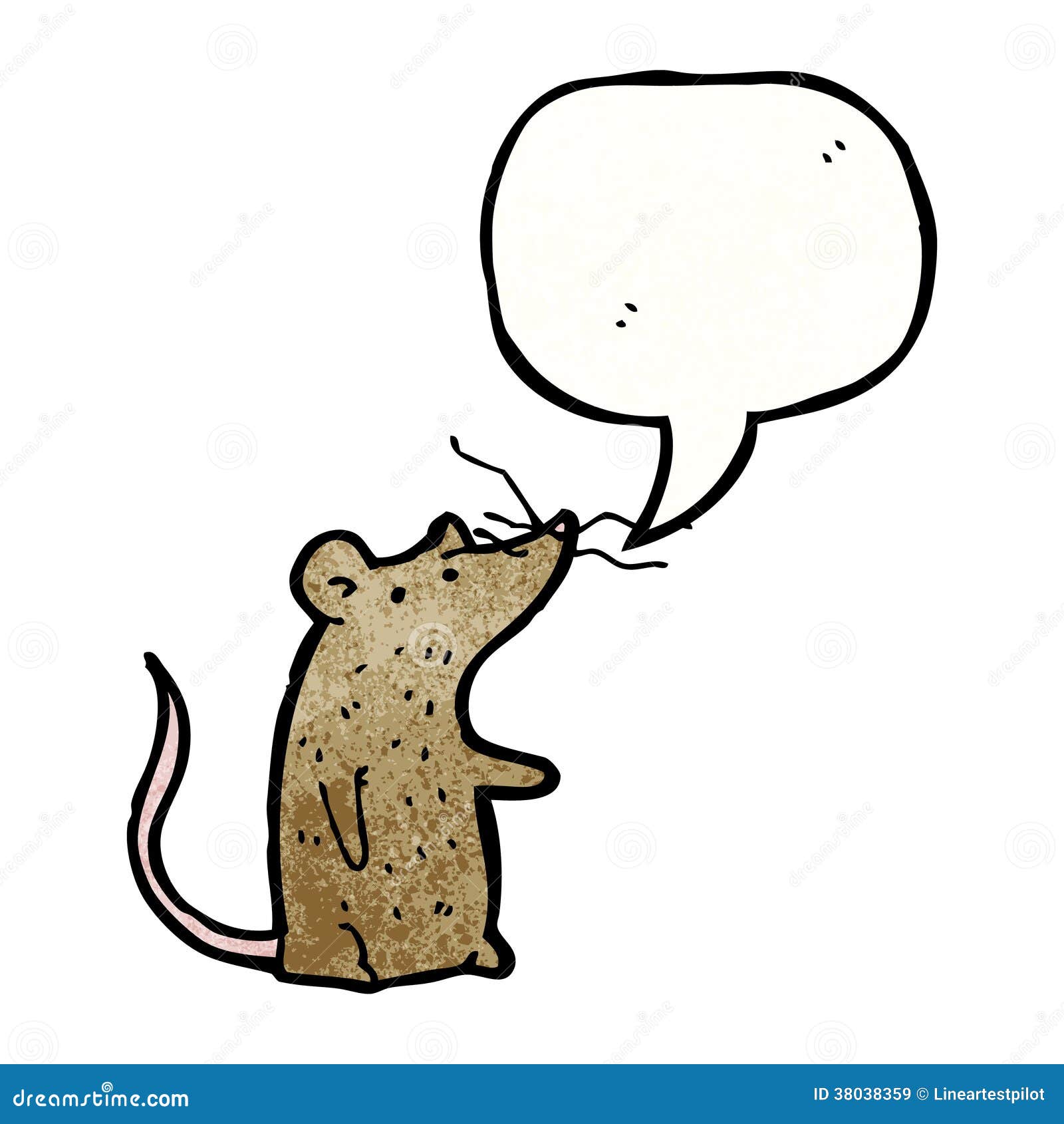 Squeaking Cartoon Mouse Vector Illustration | CartoonDealer.com #38038036