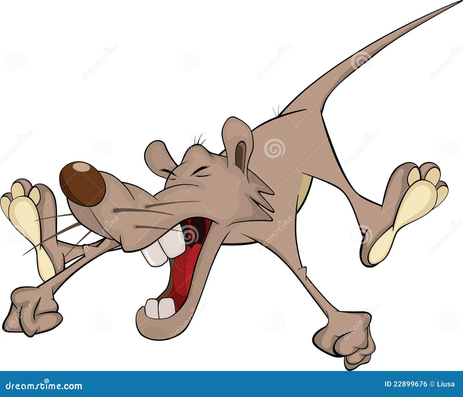 Squealing rat. Cartoon stock vector. Illustration of smell - 22899676