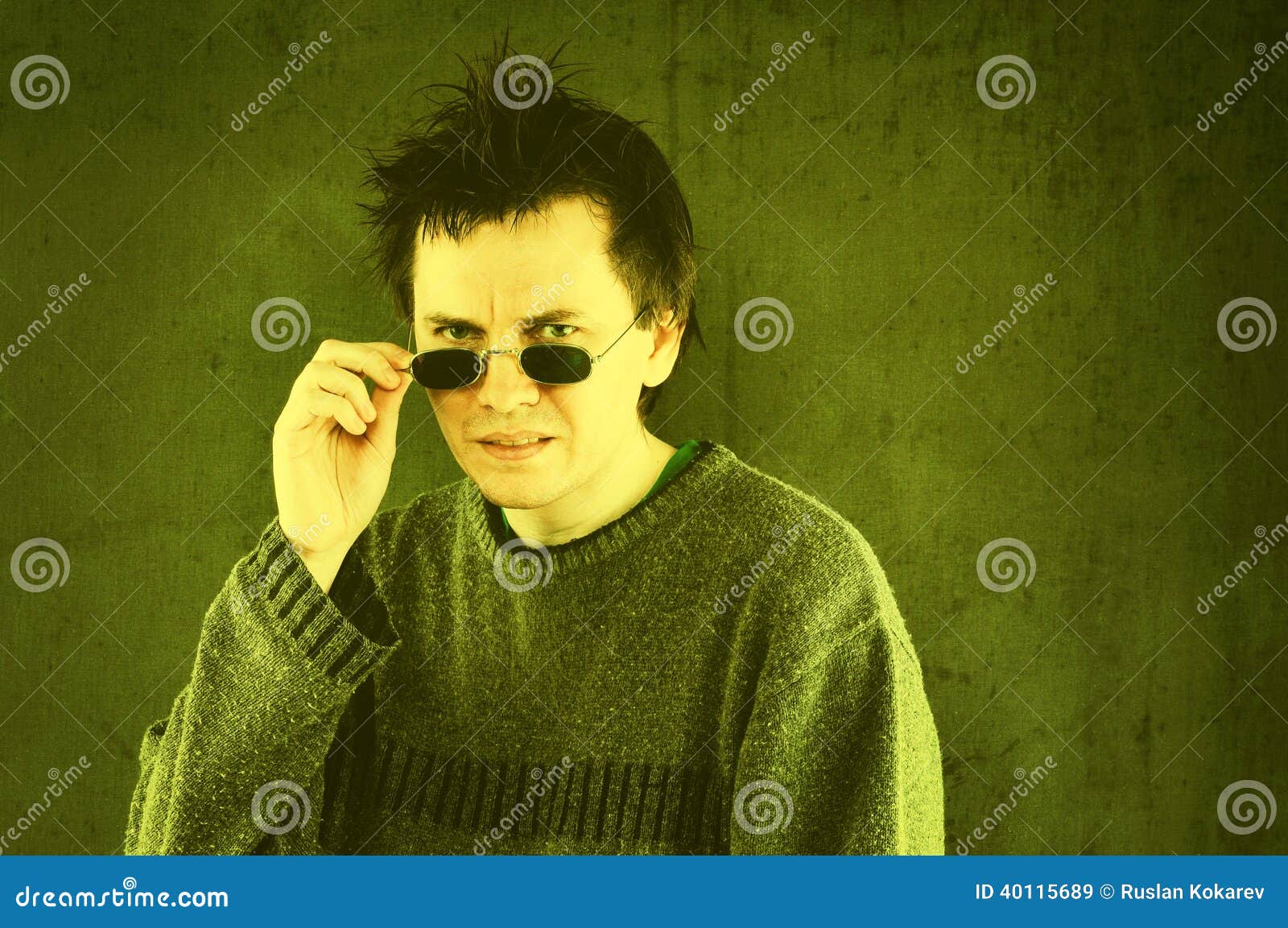 Squeamish man. stock image. Image of attentive, male - 40115689