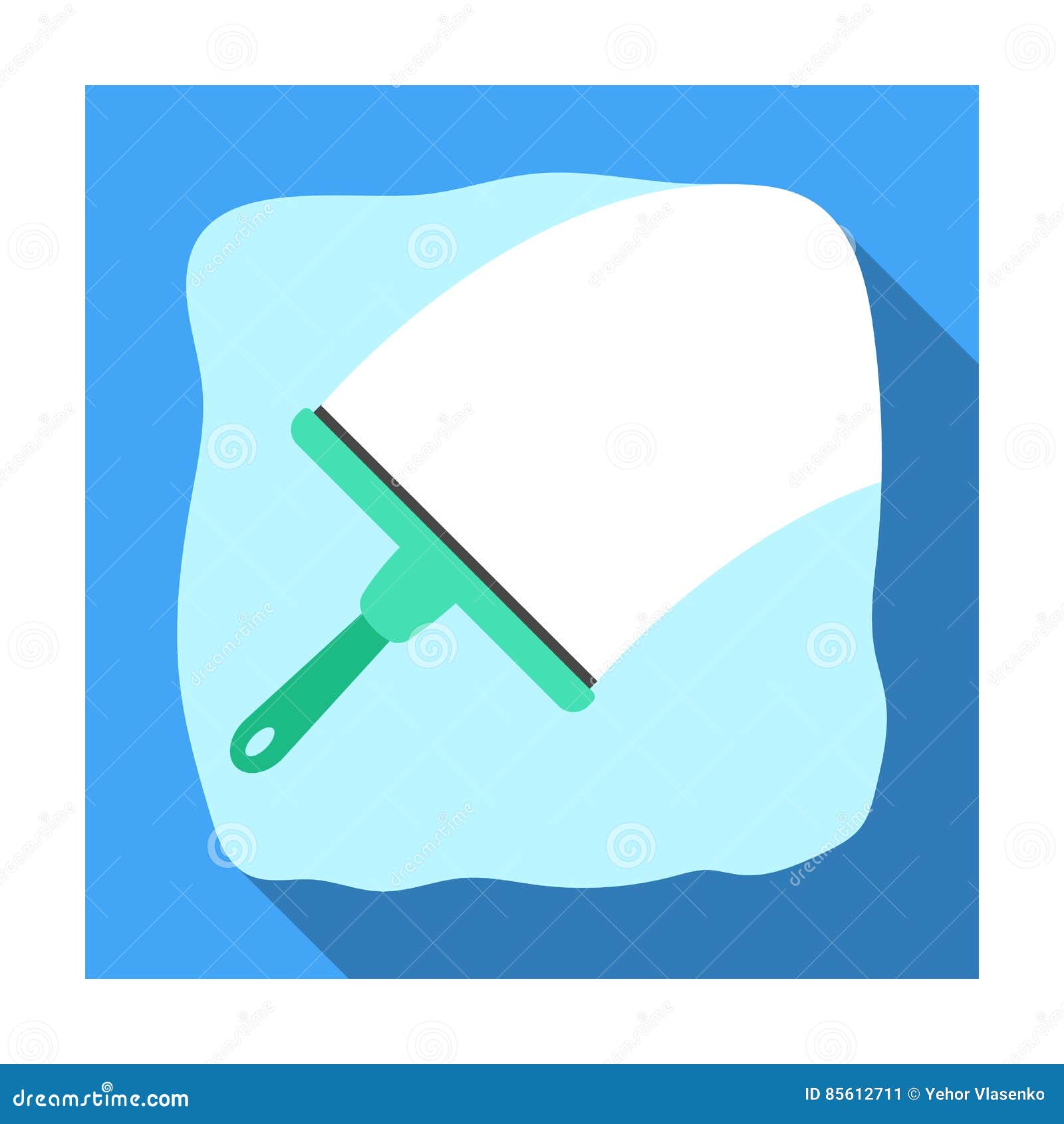Squeegee Icon in Flat Style Isolated on White Background. Cleaning ...