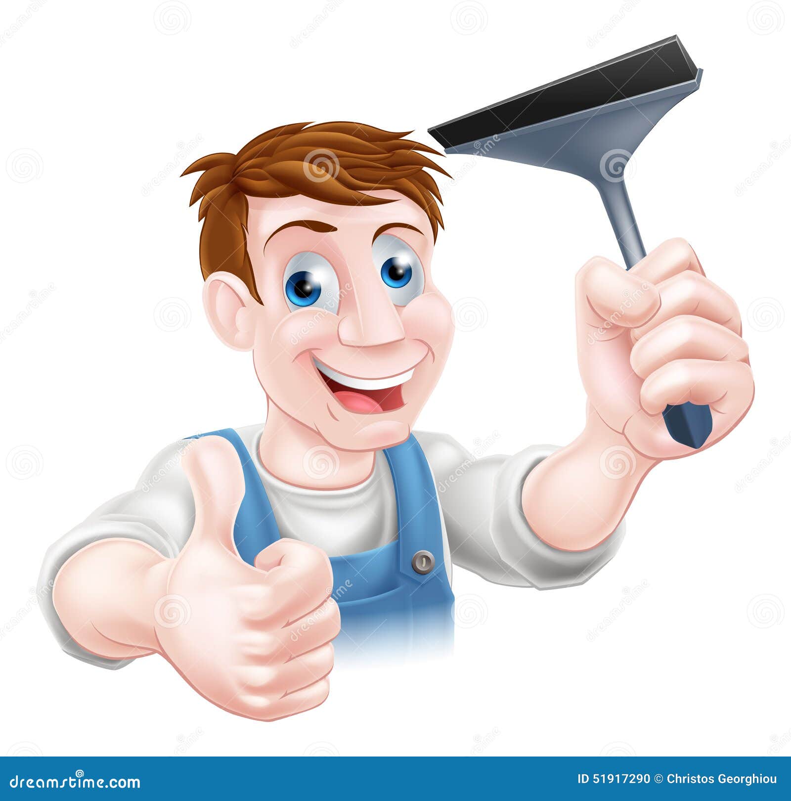 Squeegee window cleaner stock vector. Illustration of cartoon - 51917290