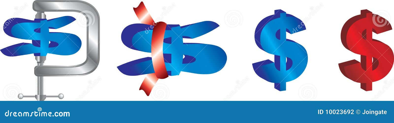 Squeeze the dollar stock vector. Illustration of vector - 10023692
