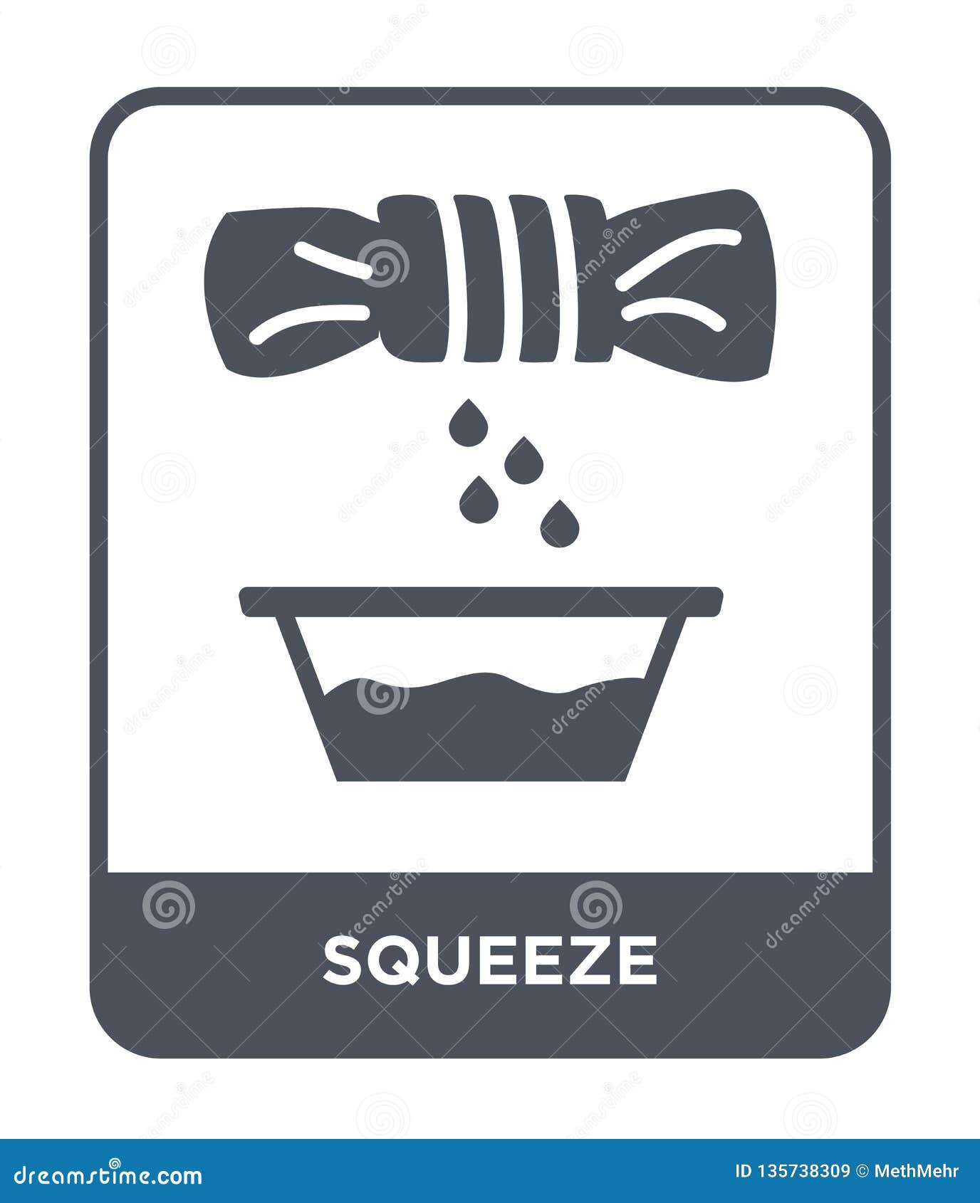 Squeeze Icon in Trendy Design Style. Squeeze Icon Isolated on White ...