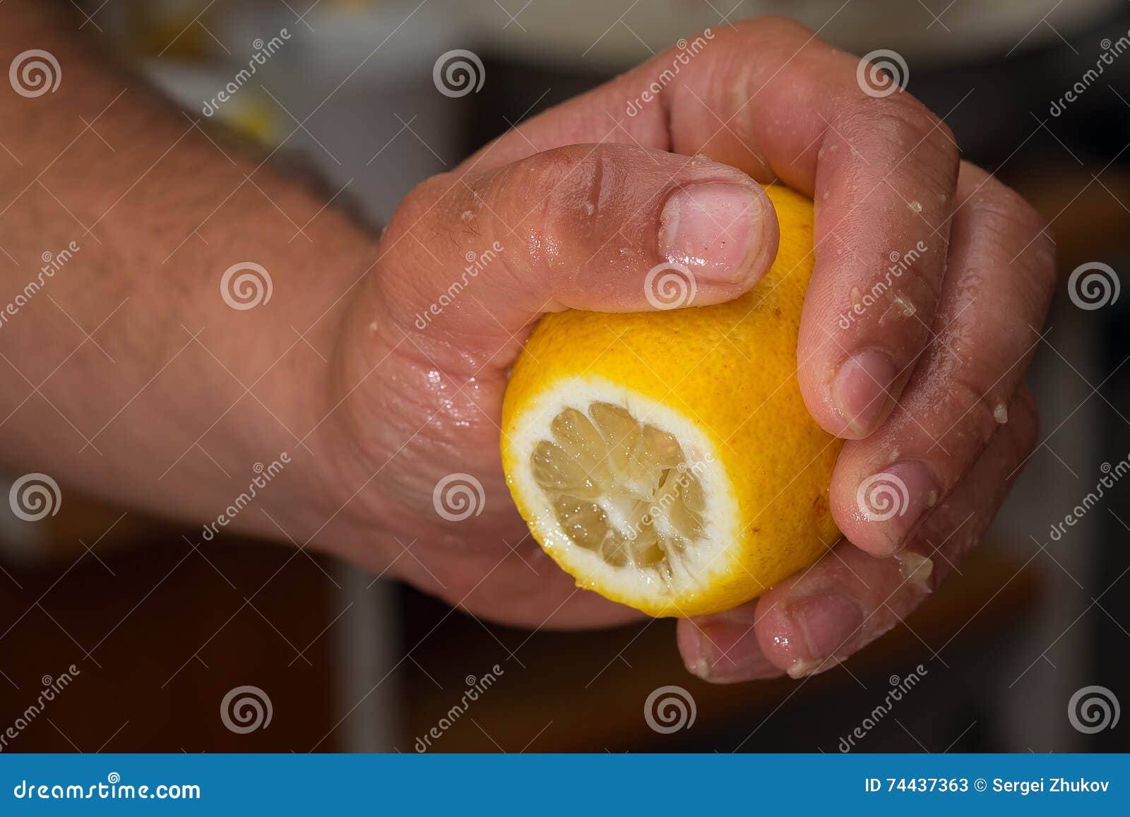 Squeeze Lemon Juice on Hand Stock Image - Image of hand, freshness ...
