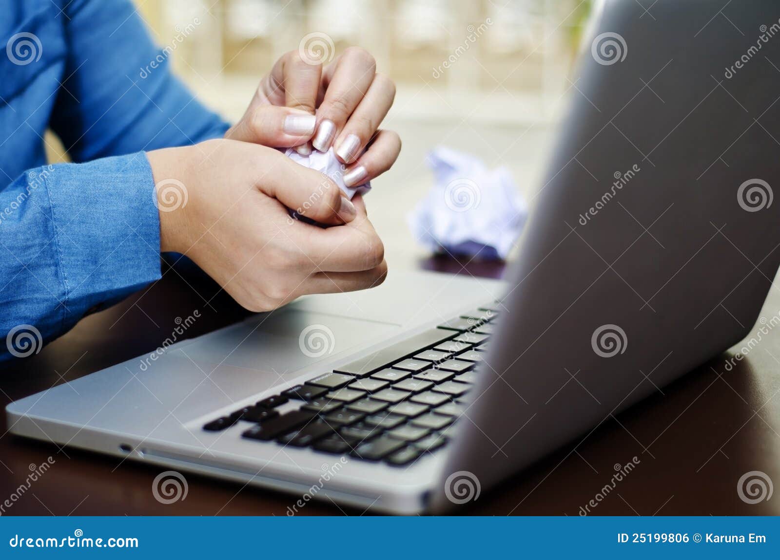 Squeeze paper stock photo. Image of woman, squeezed, homework - 25199806