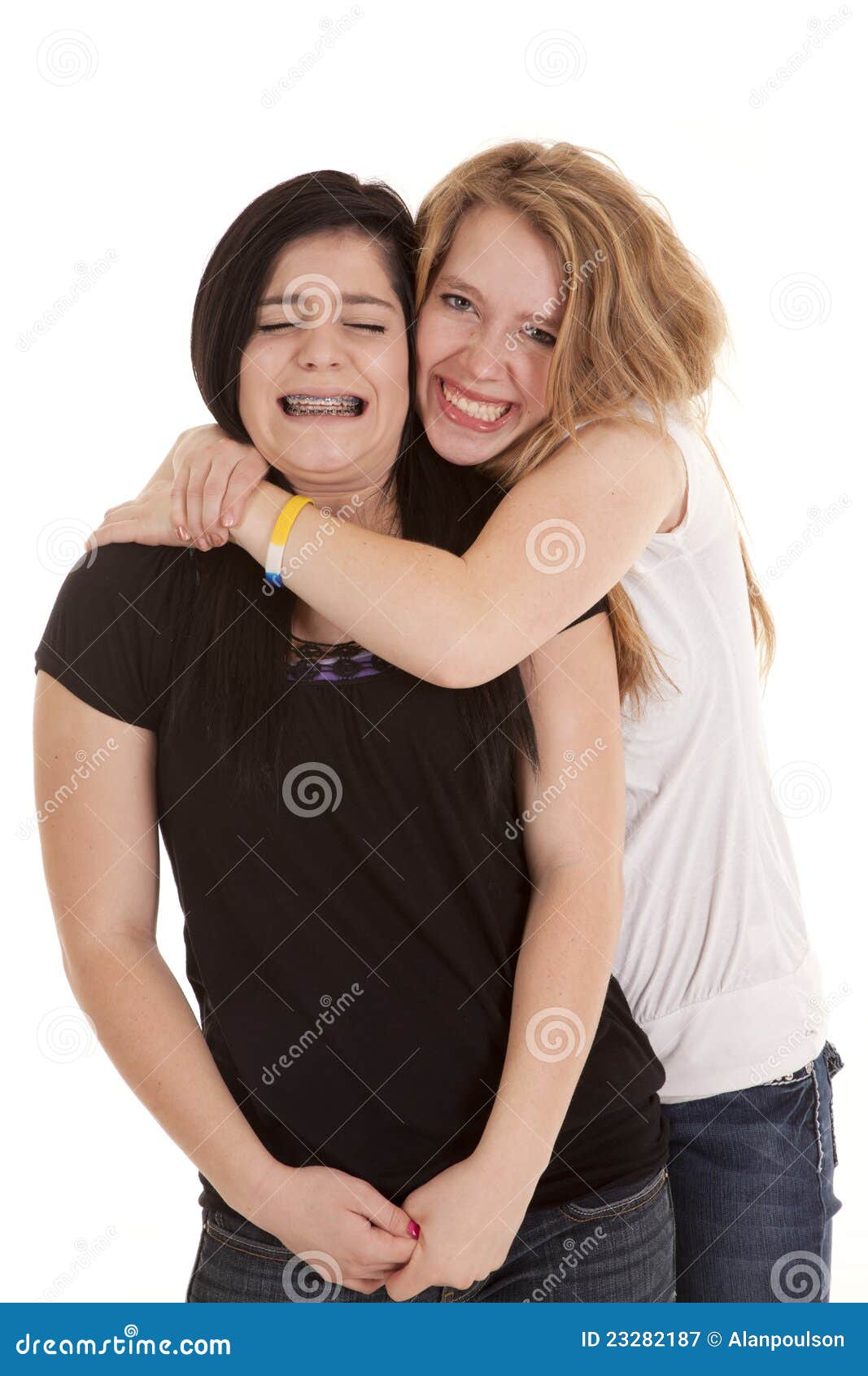 Squeeze tight neck stock image. Image of concept, buddies - 23282187