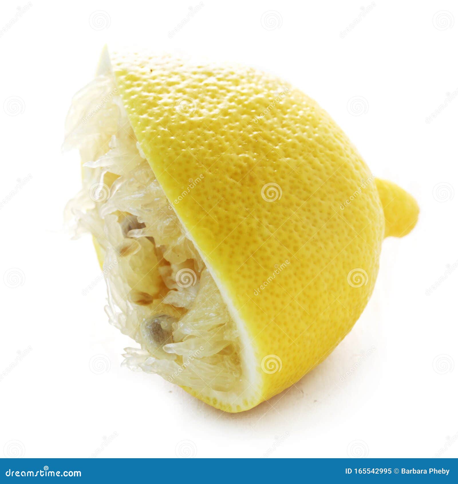 Half a Lemon stock image. Image of fruit, white, citrus - 165542995