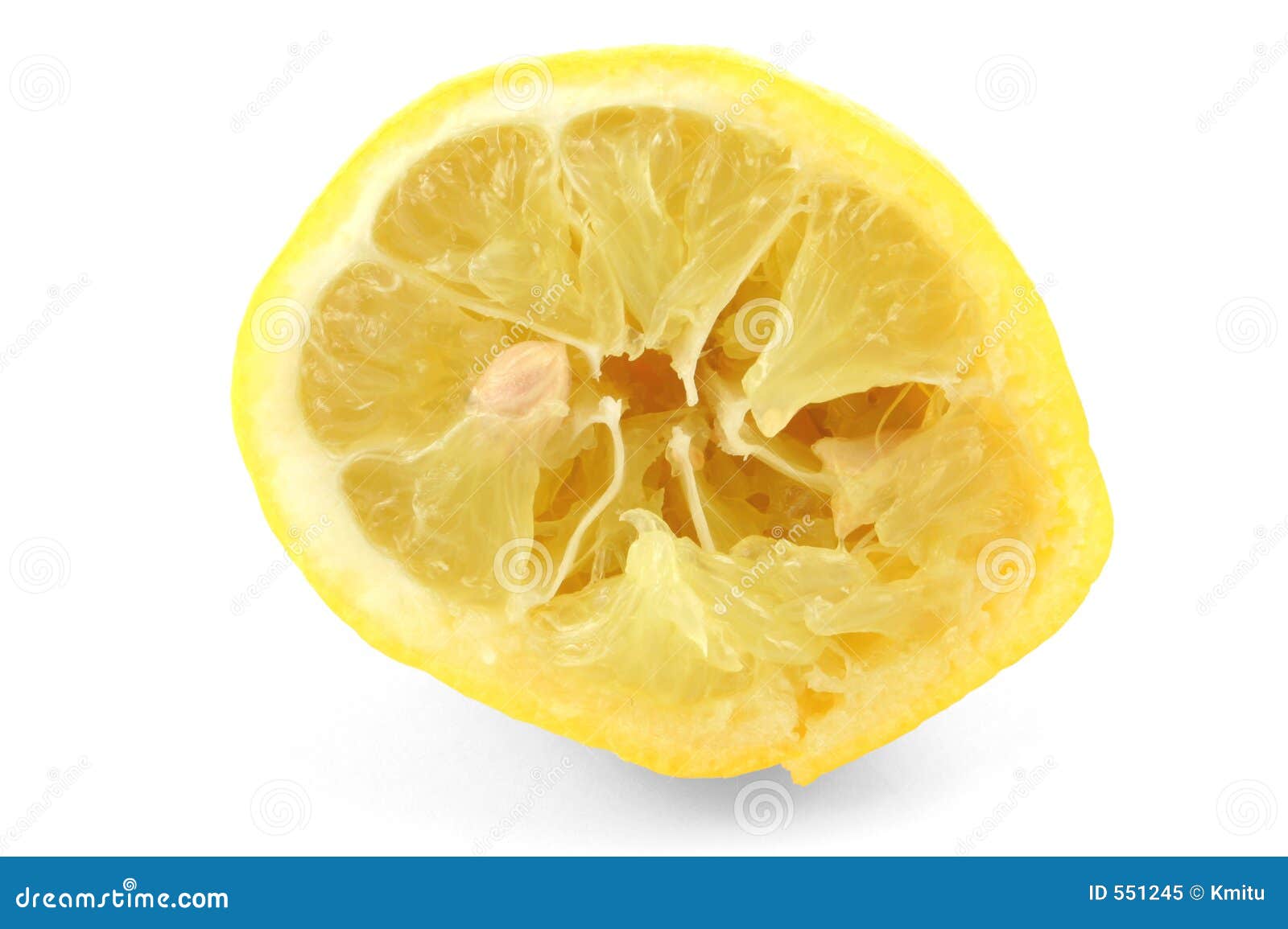 Squeezed Out Lemon on White Stock Image - Image of health, juice: 551245