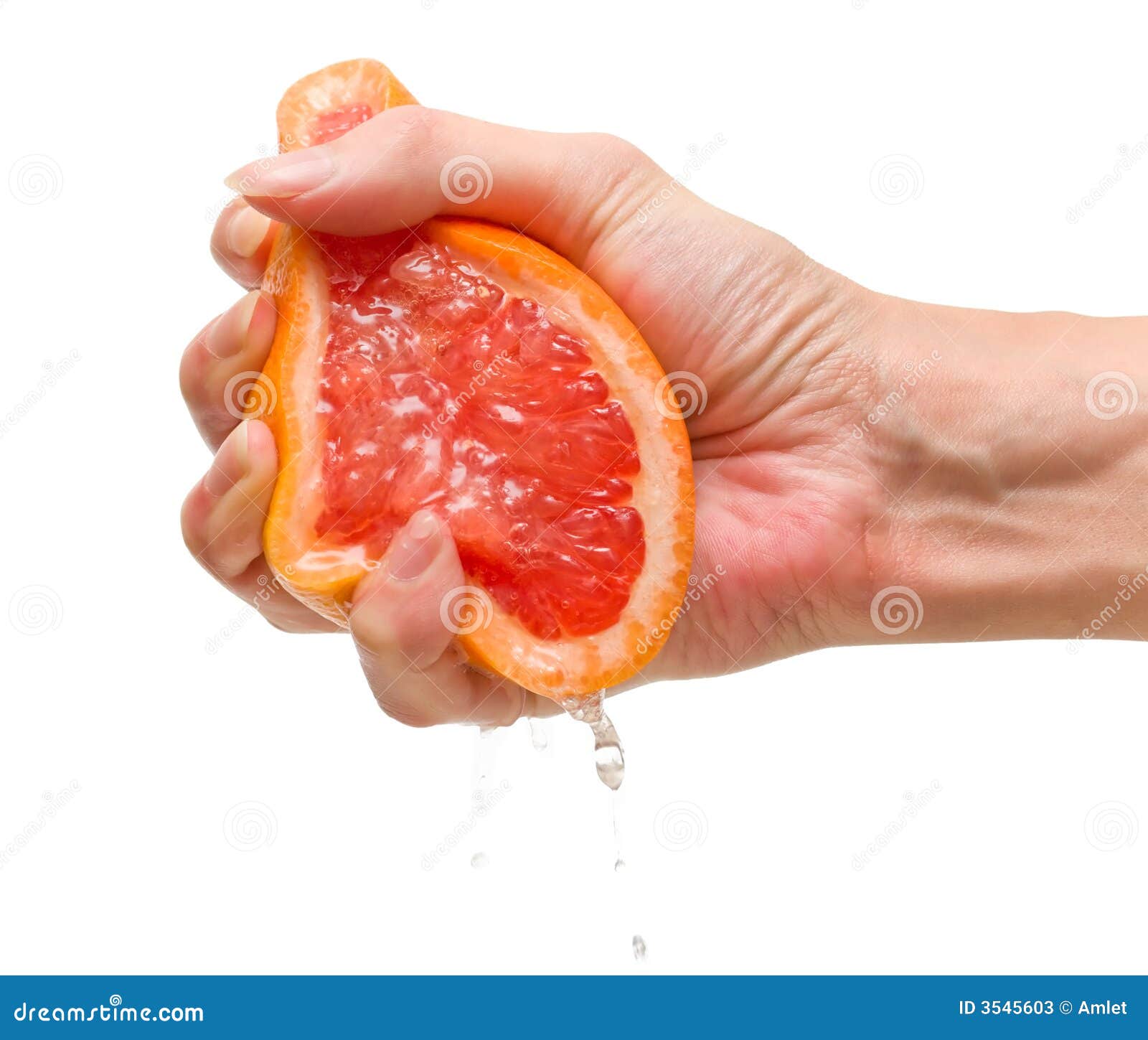 Squeezes out juice stock image. Image of pressure, nail - 3545603