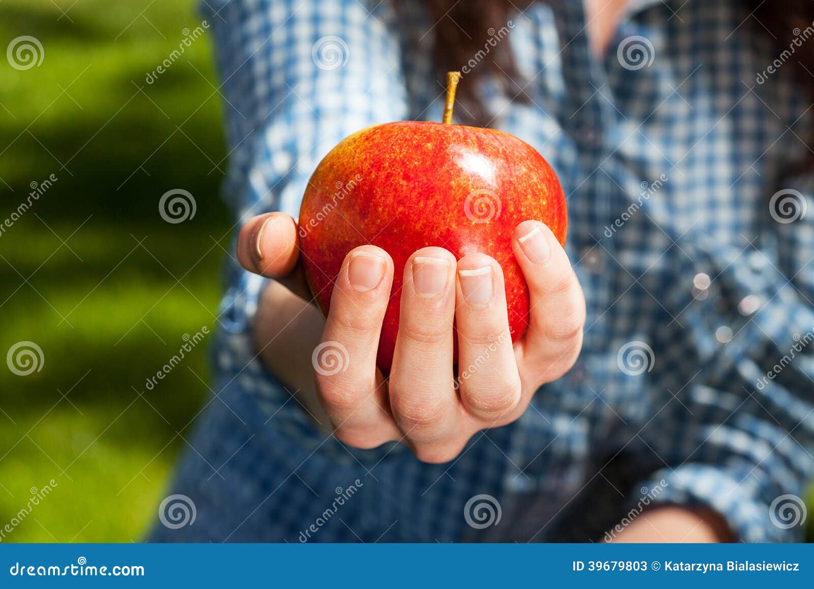 Squeezing an apple stock image. Image of fresh, apple - 39679803