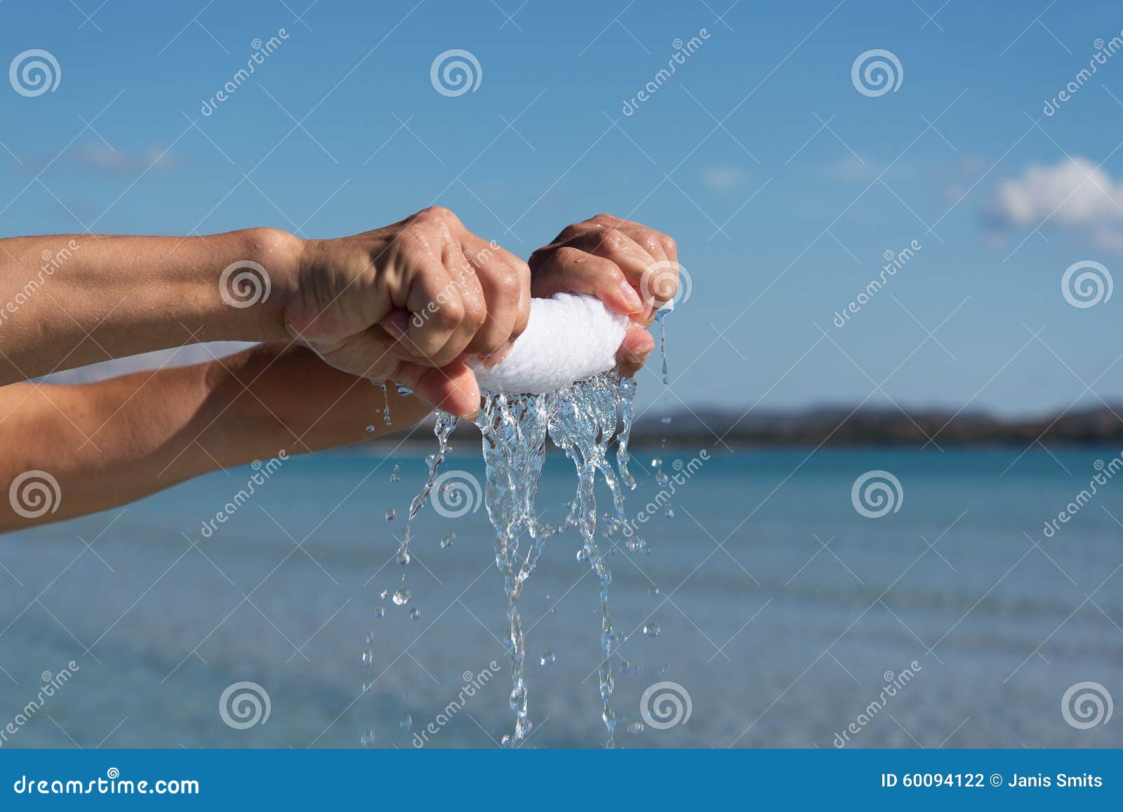 Squeezing of cloth. stock photo. Image of skin, wash - 60094122