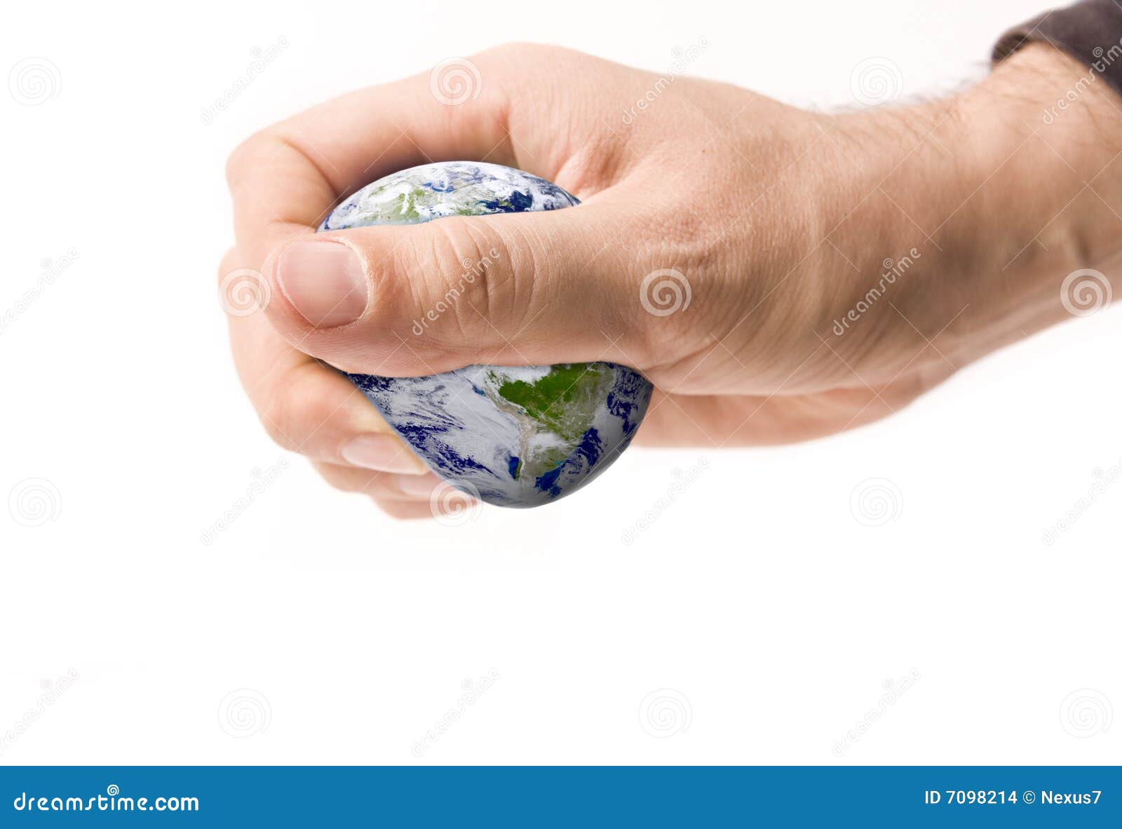 Squeezing Earth stock photo. Image of environment, fear - 7098214