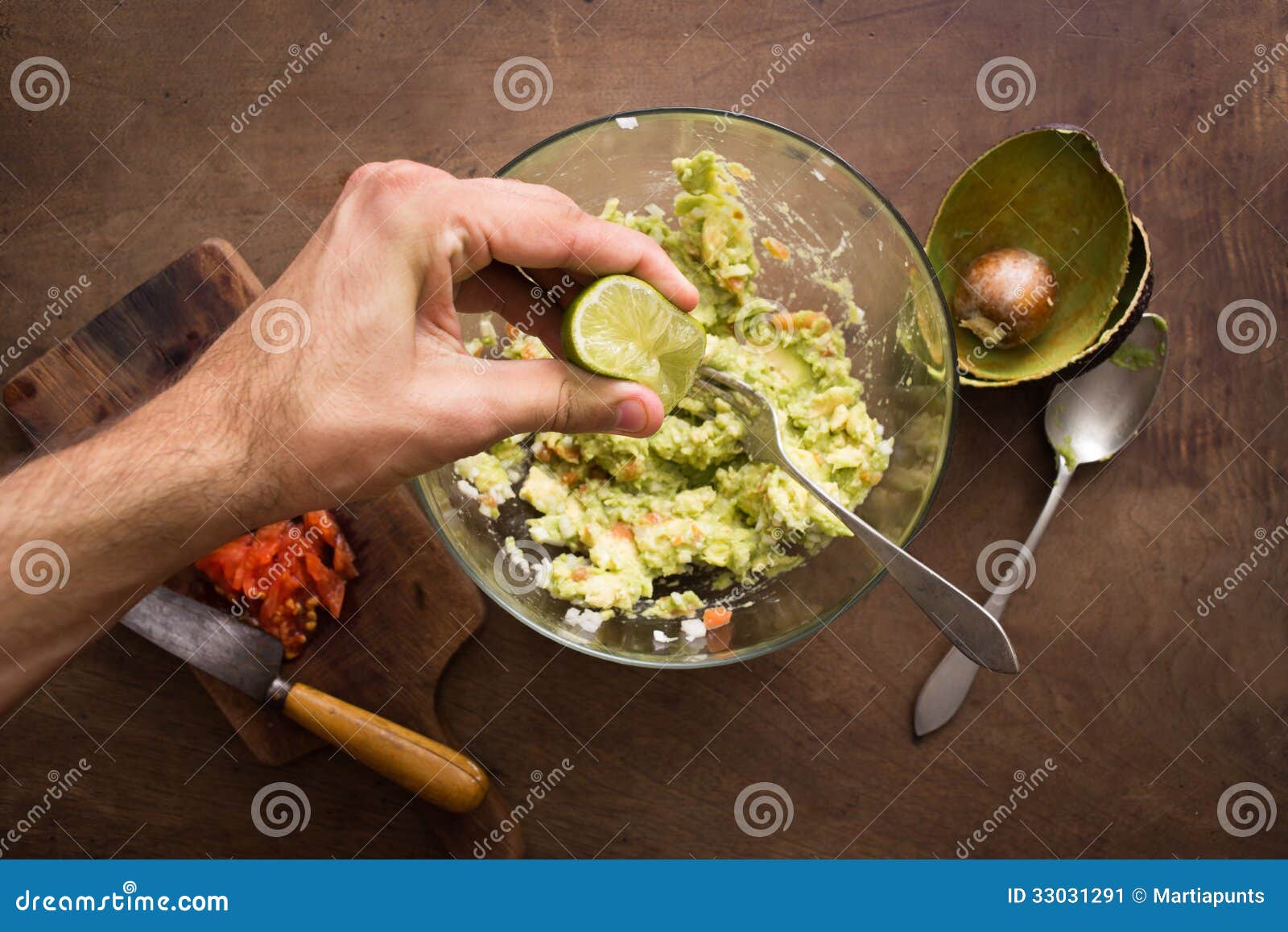 Squeezing Lime on Guacamole Mix Stock Image - Image of lime, cuisine ...