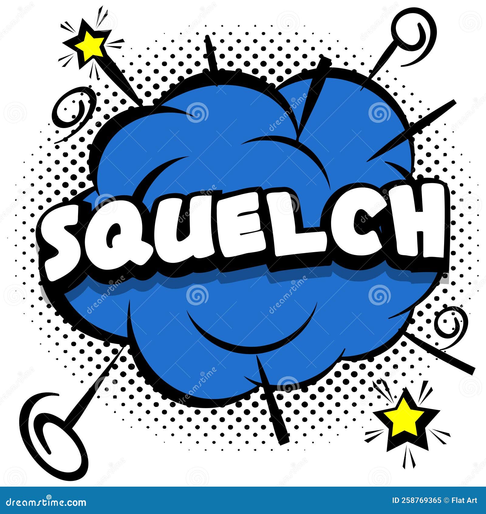 Squelch Comic Bright Template with Speech Bubbles on Colorful Frames ...