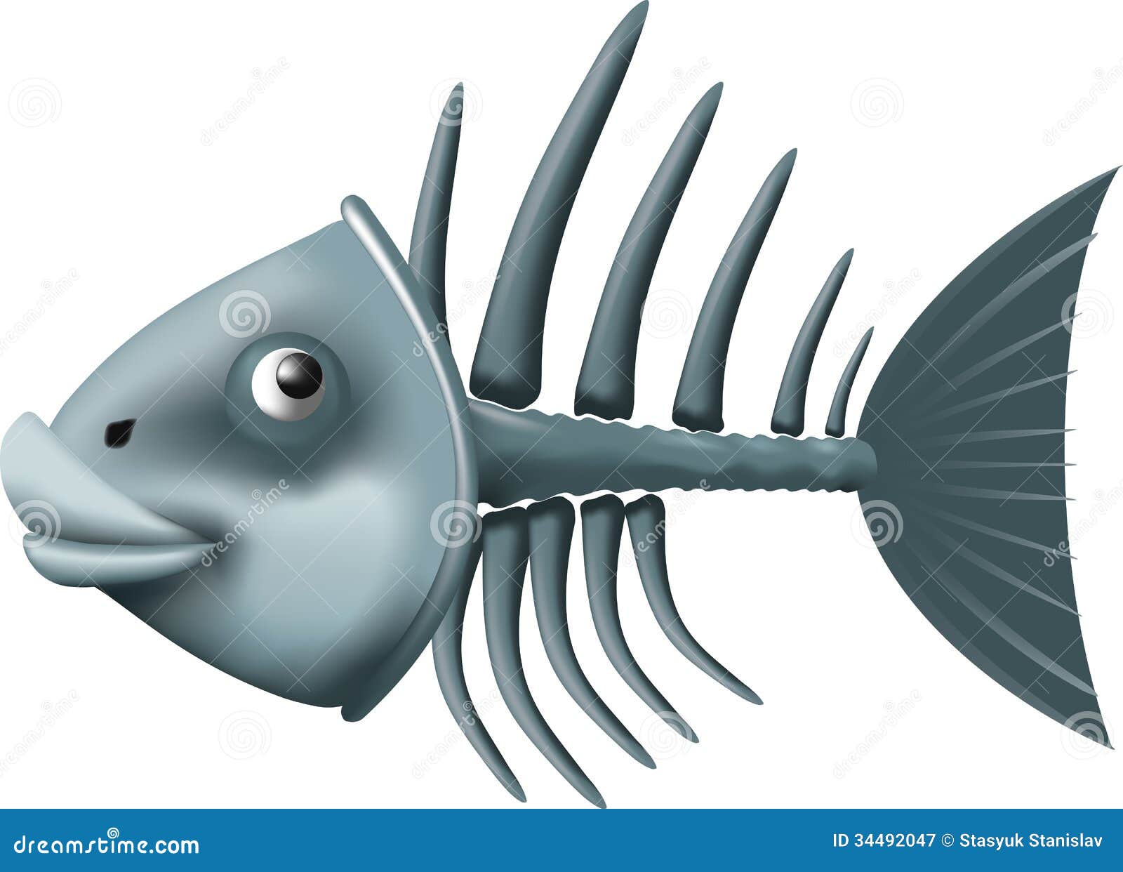 Squelette de poissons illustration de vecteur. Illustration du aqua ...