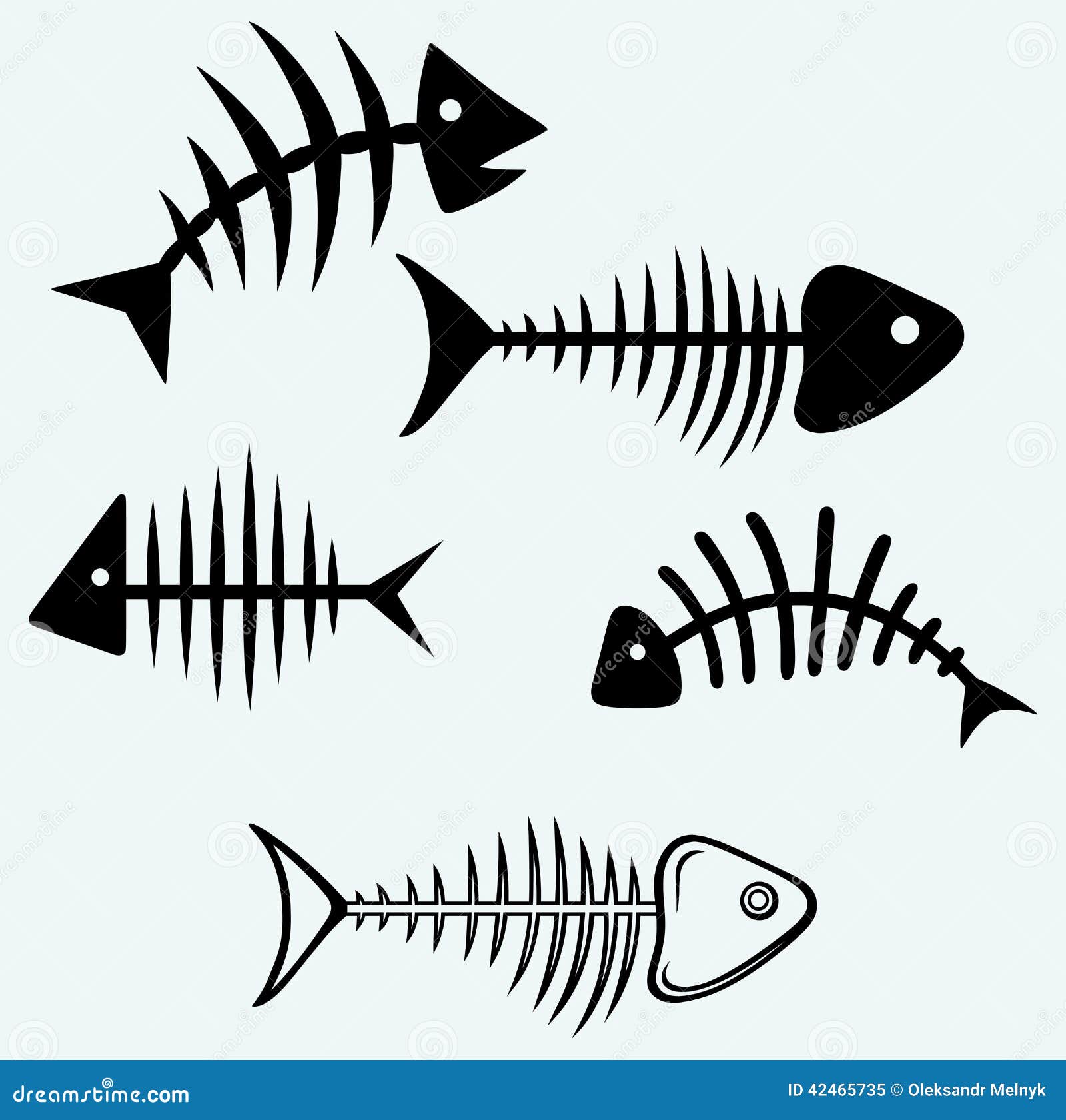 Squelette de poissons illustration de vecteur. Illustration du pêche ...