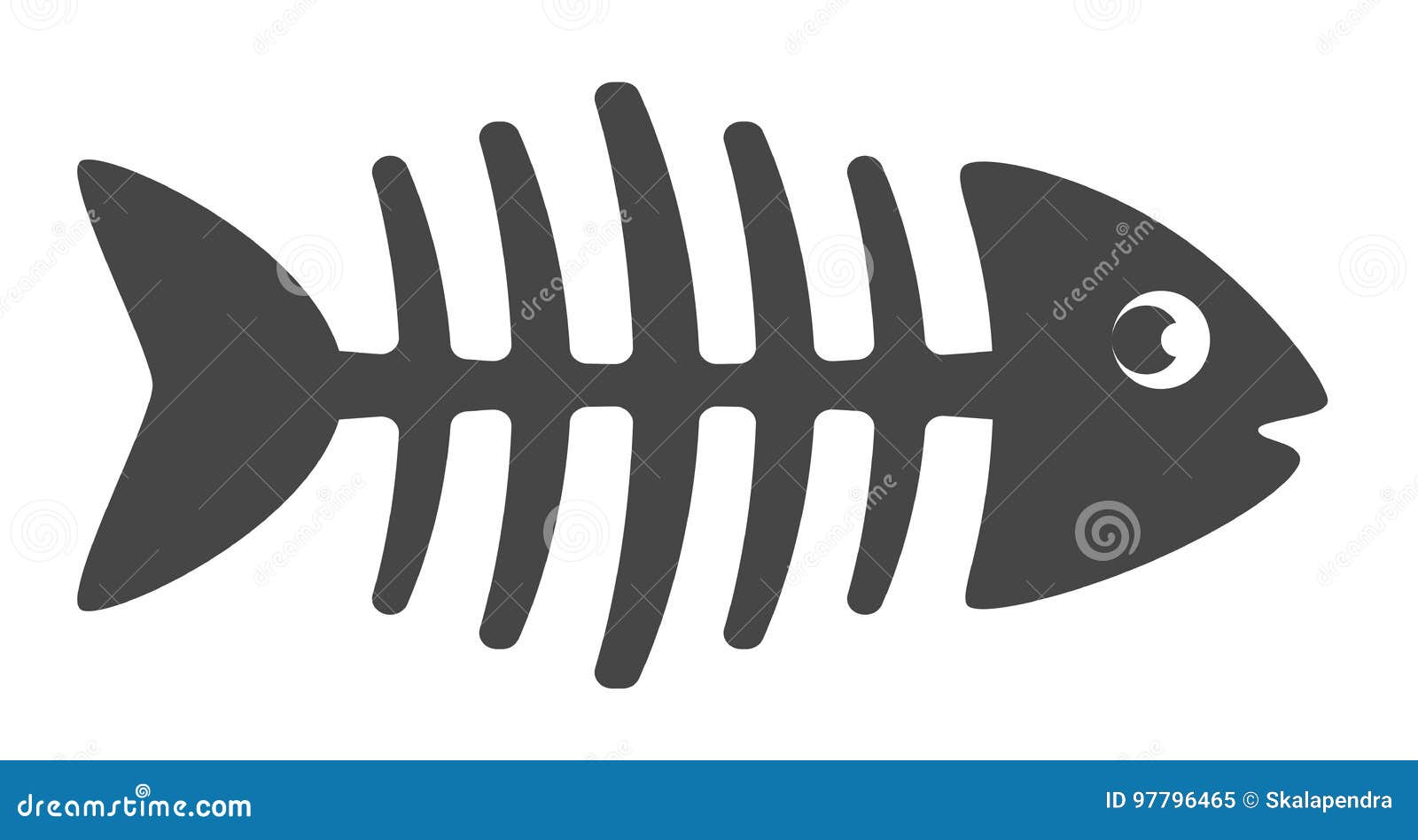 Squelette de poissons illustration de vecteur. Illustration du ...