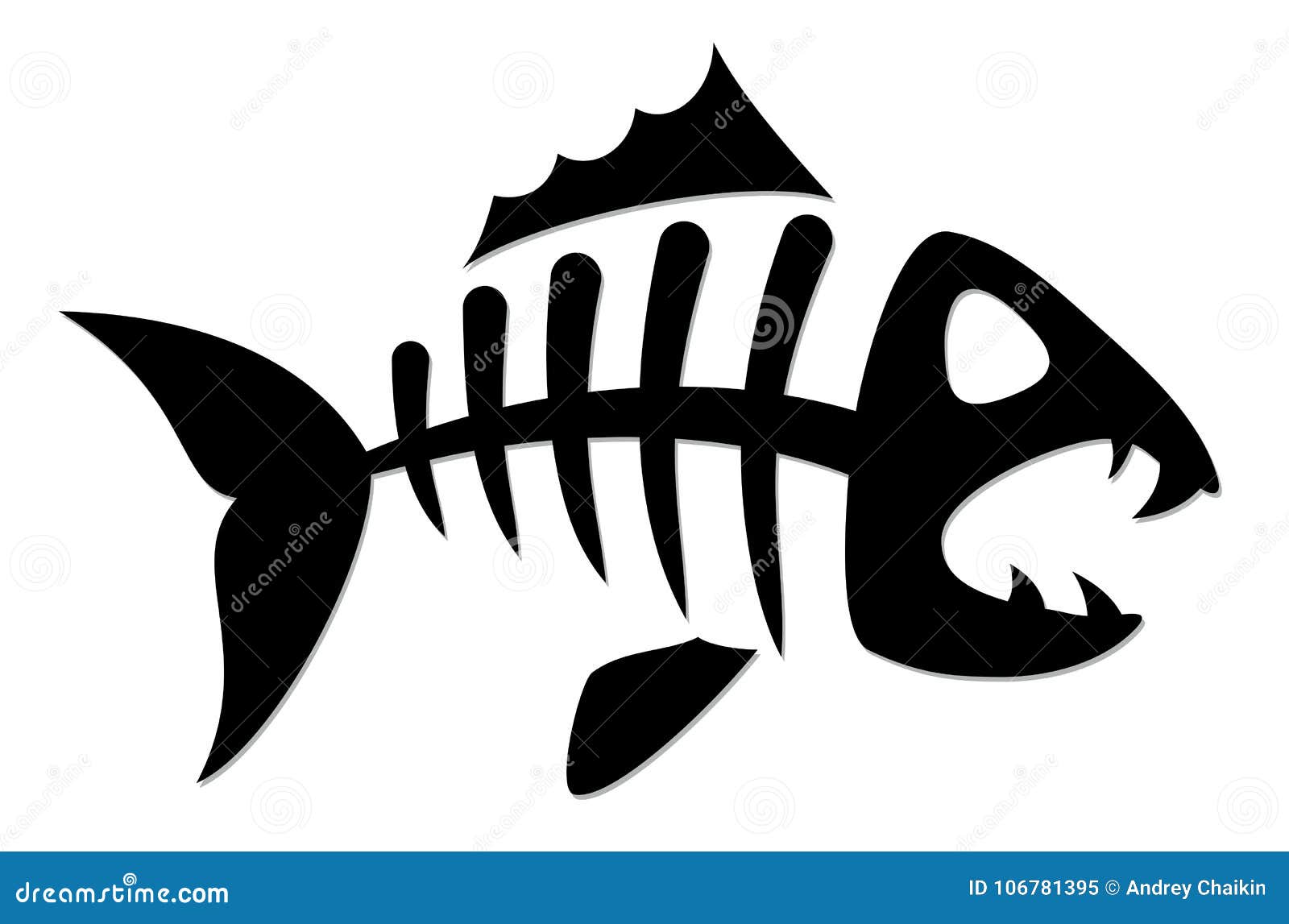 Squelette des poissons illustration de vecteur. Illustration du ...