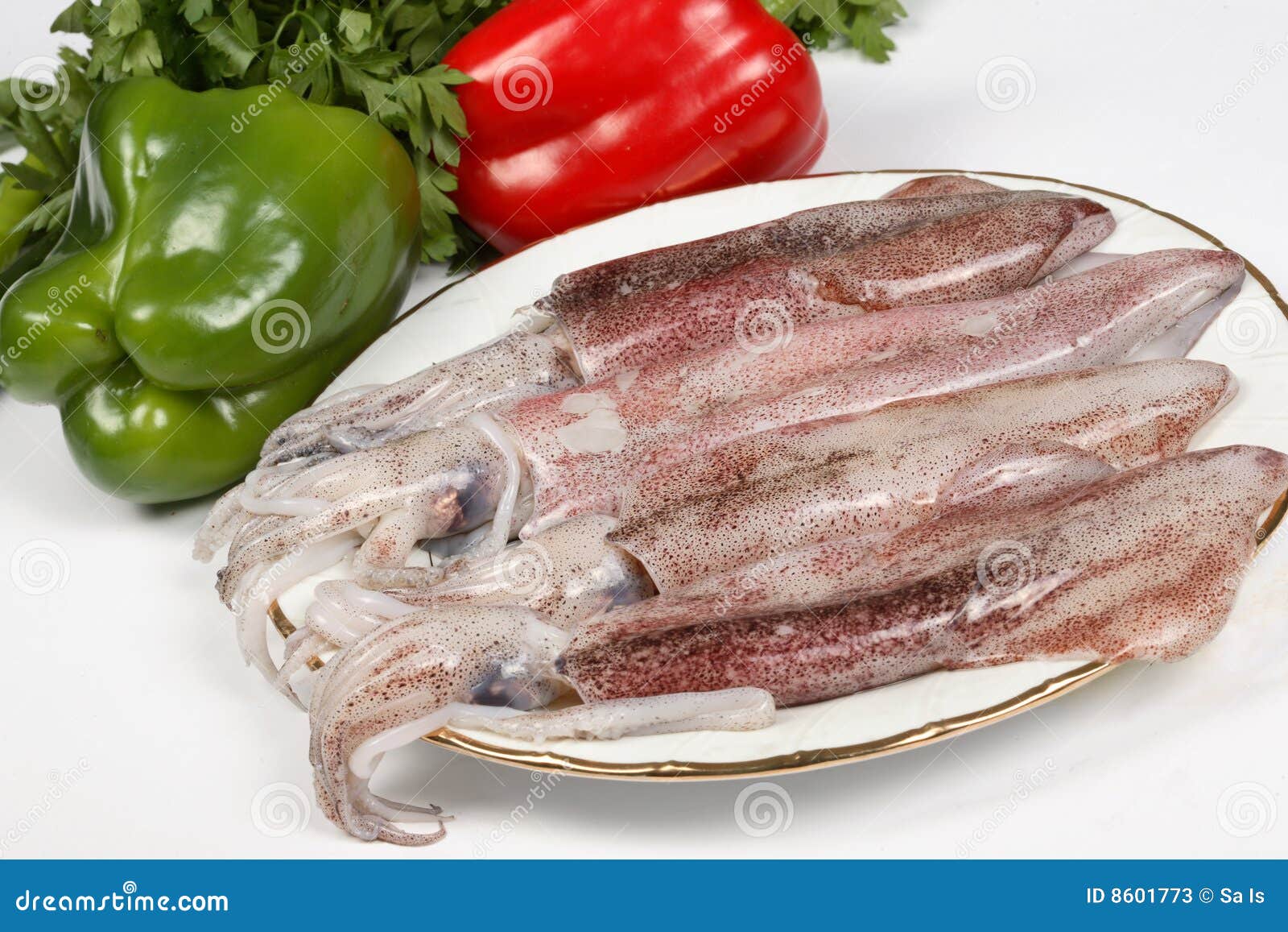 Squid stock image. Image of selling, prepared, multi, descriptive - 8601773
