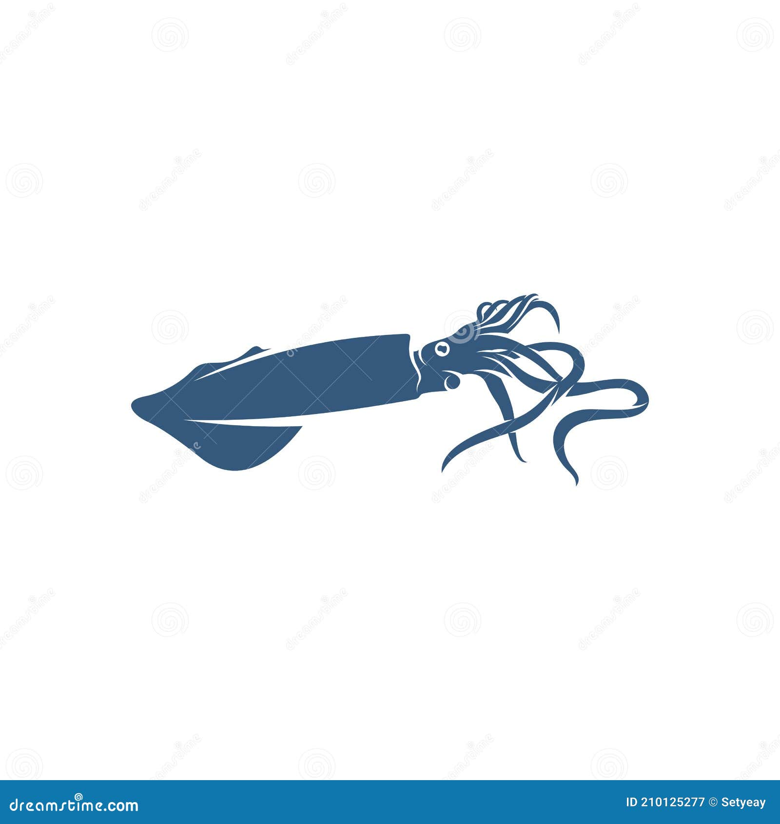 Squid Design Vector Illustration, Creative Squid Logo Template, Icon ...