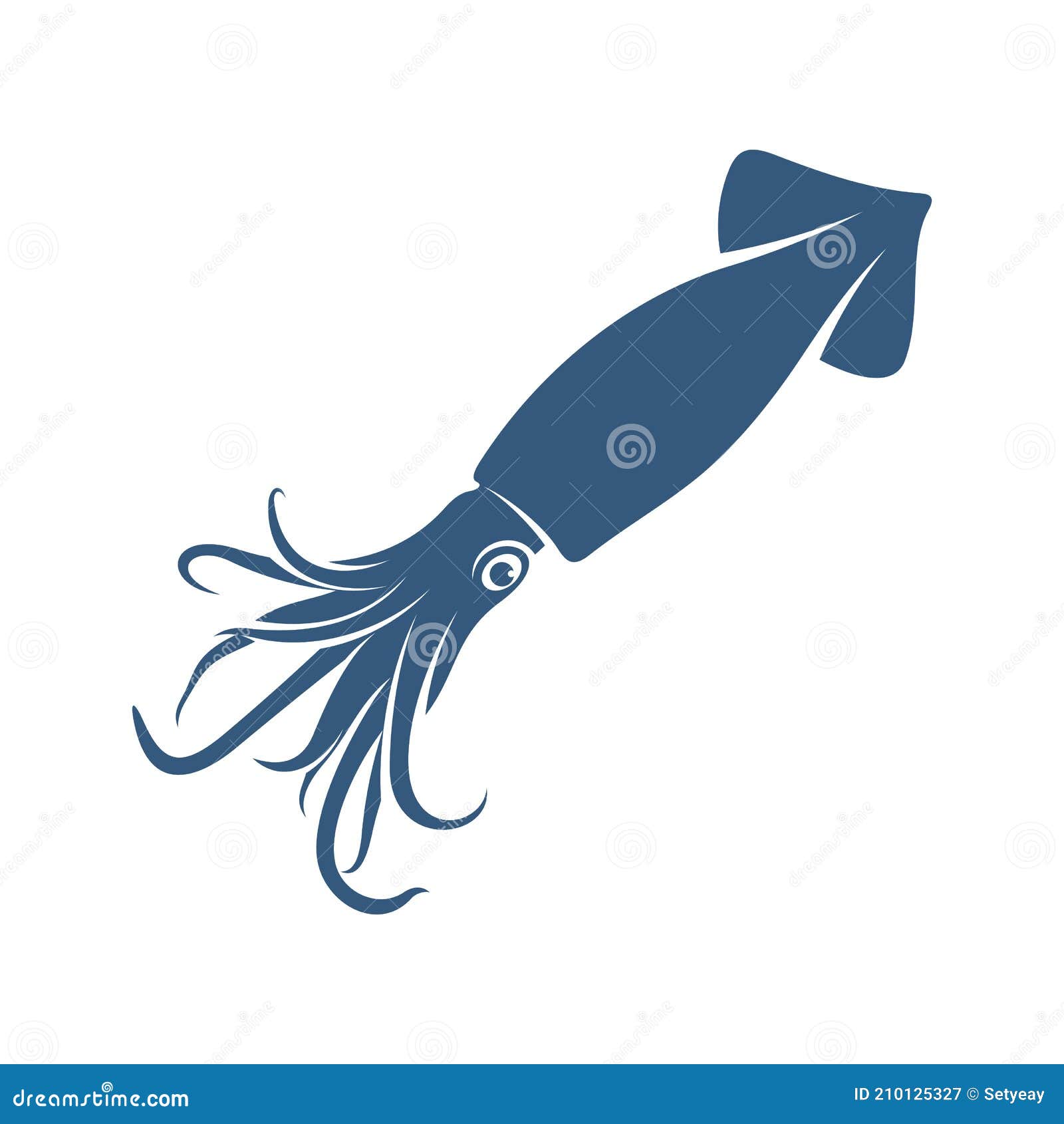 Squid Design Vector Illustration, Creative Squid Logo Template, Icon ...